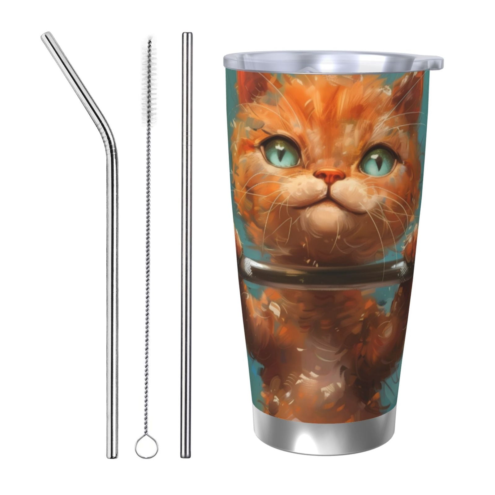 Coaee Strong Kitten Lifting Weights for 20oz Insulated Kettle Water ...