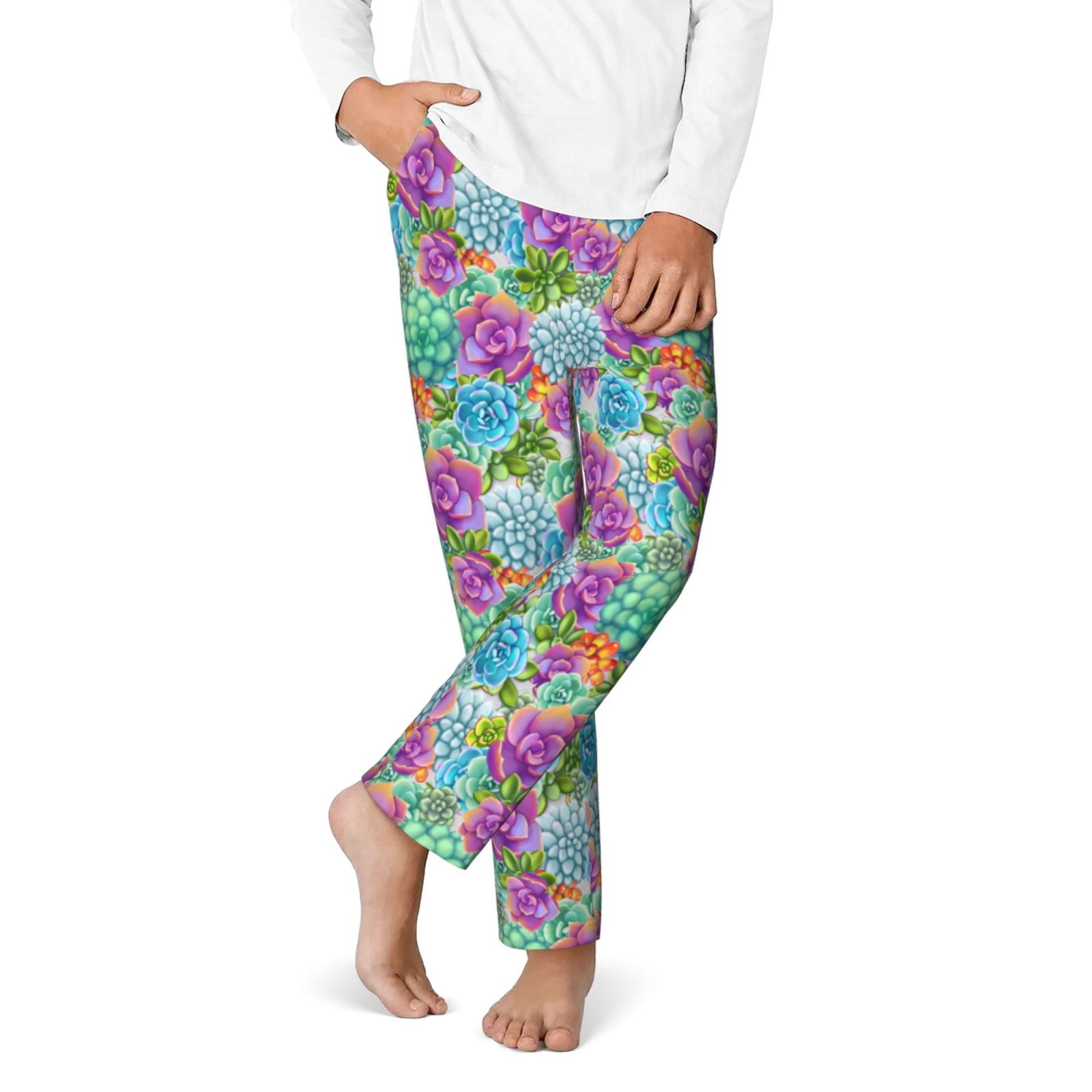 Coaee Succulents for Teen lounge pants Comfortable Lounge Long Pants ...