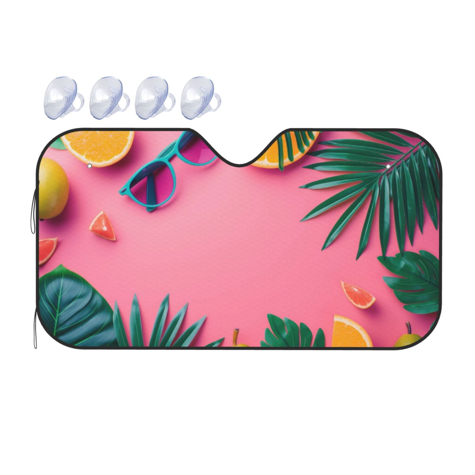 Coaee Summer Fruits And Sunglasses for Car Sunshade Windshield Sun ...