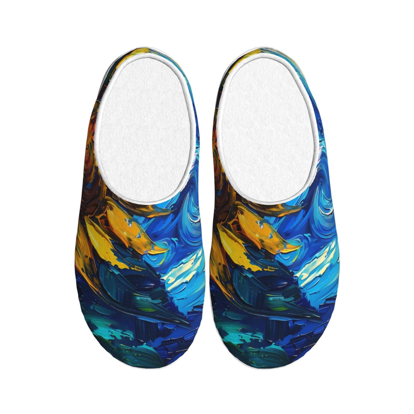 Coaee Sunflower Starry Night Vibes for Mens Slippers Indoor Slip On ...
