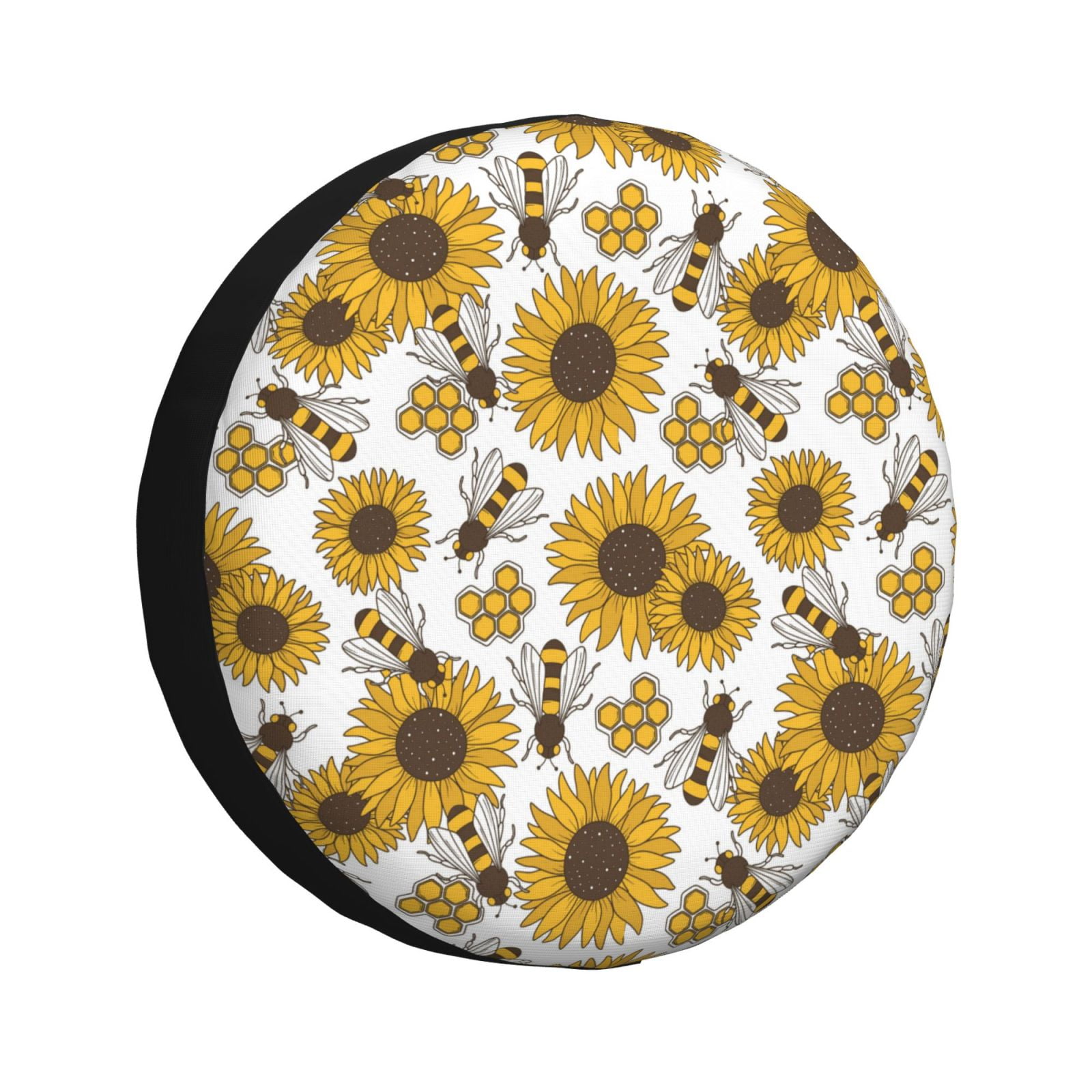 Coaee Sunflowers And Bees For Car Tire Sun Shield Spare Tire Protective ...