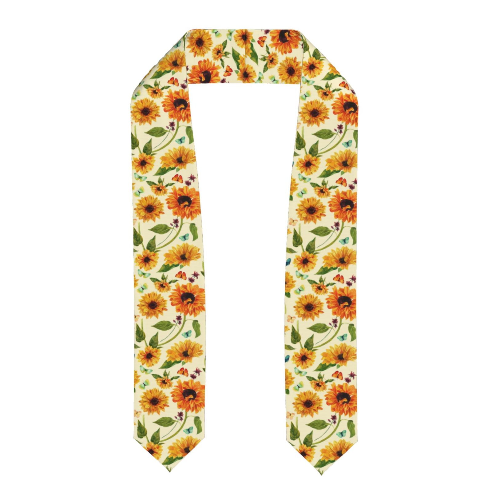 Coaee Sunflowers And Butterflies Graduation Stole, Unisex, 72" Long ...