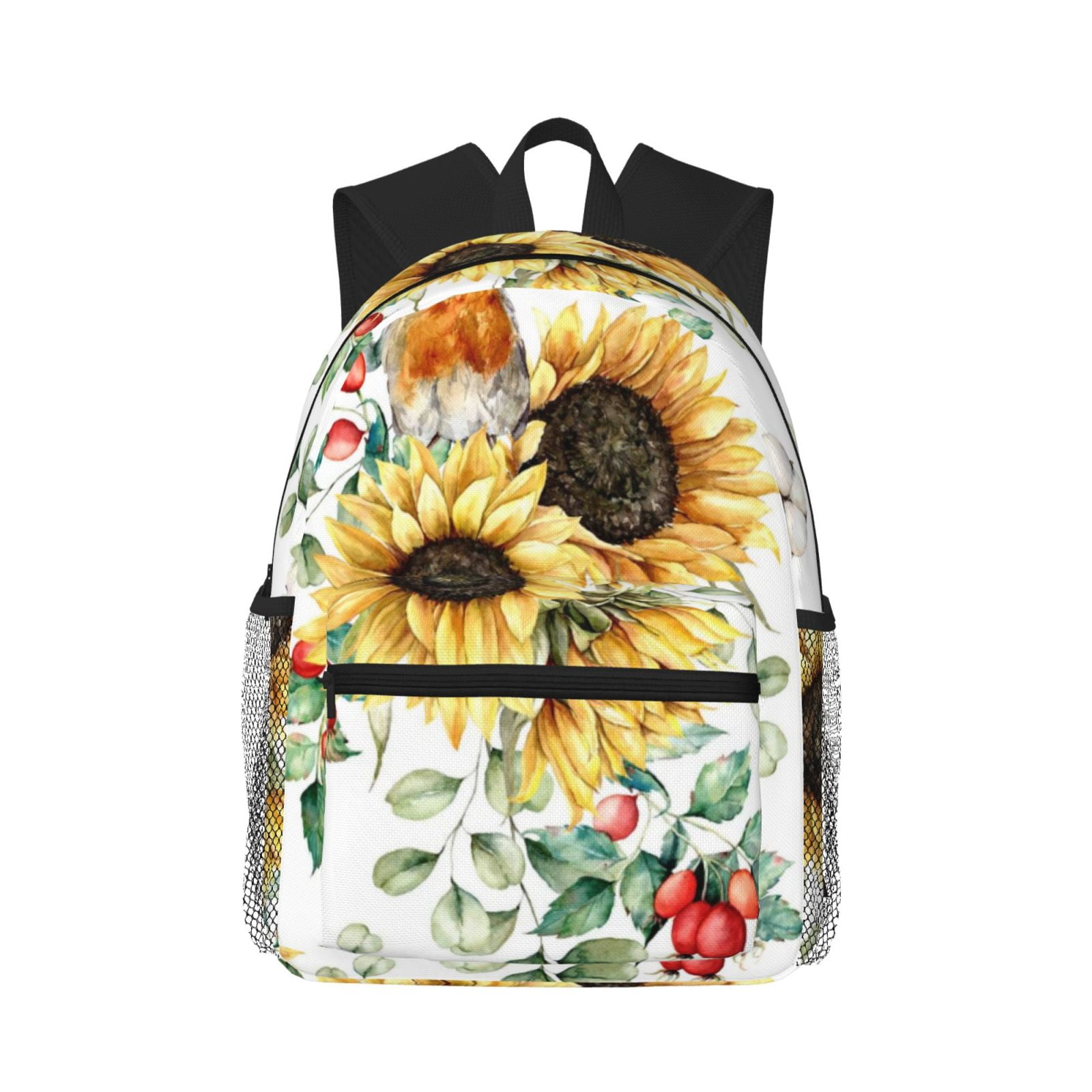 Coaee Sunflowers Leaves And Birds Light Casual Backpack Daily use ...