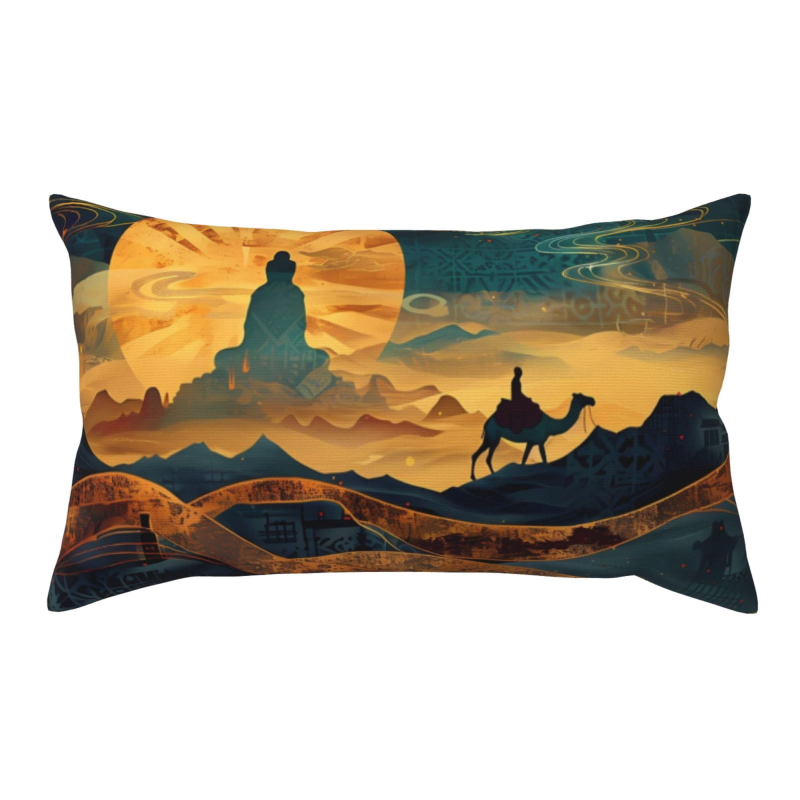 Coaee Sunset Desert Journey for Envelope Opening Pillowcase,Soft Long ...