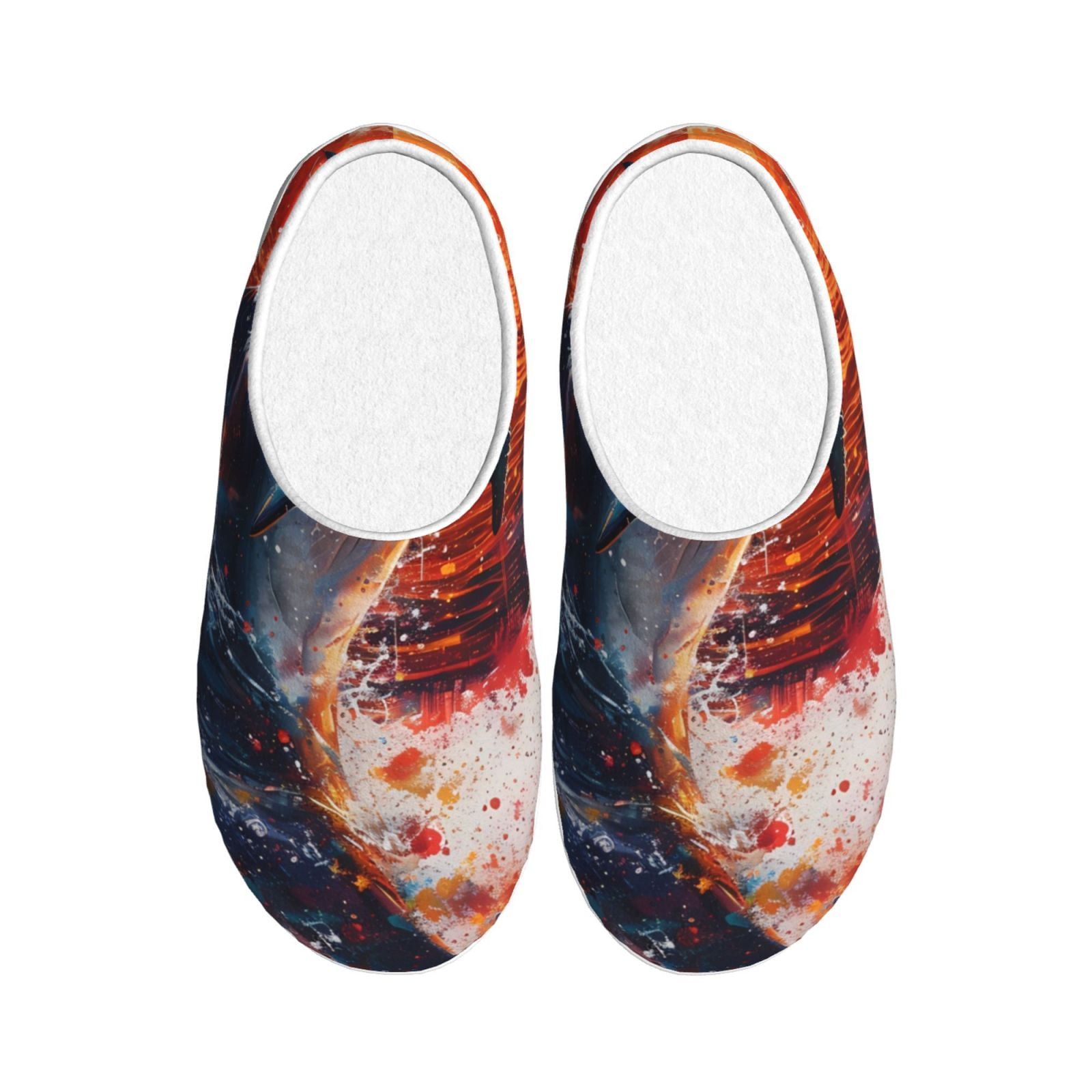 Coaee Sunset Ocean Watercolor Dolphin for Mens Slippers Indoor Slip On ...