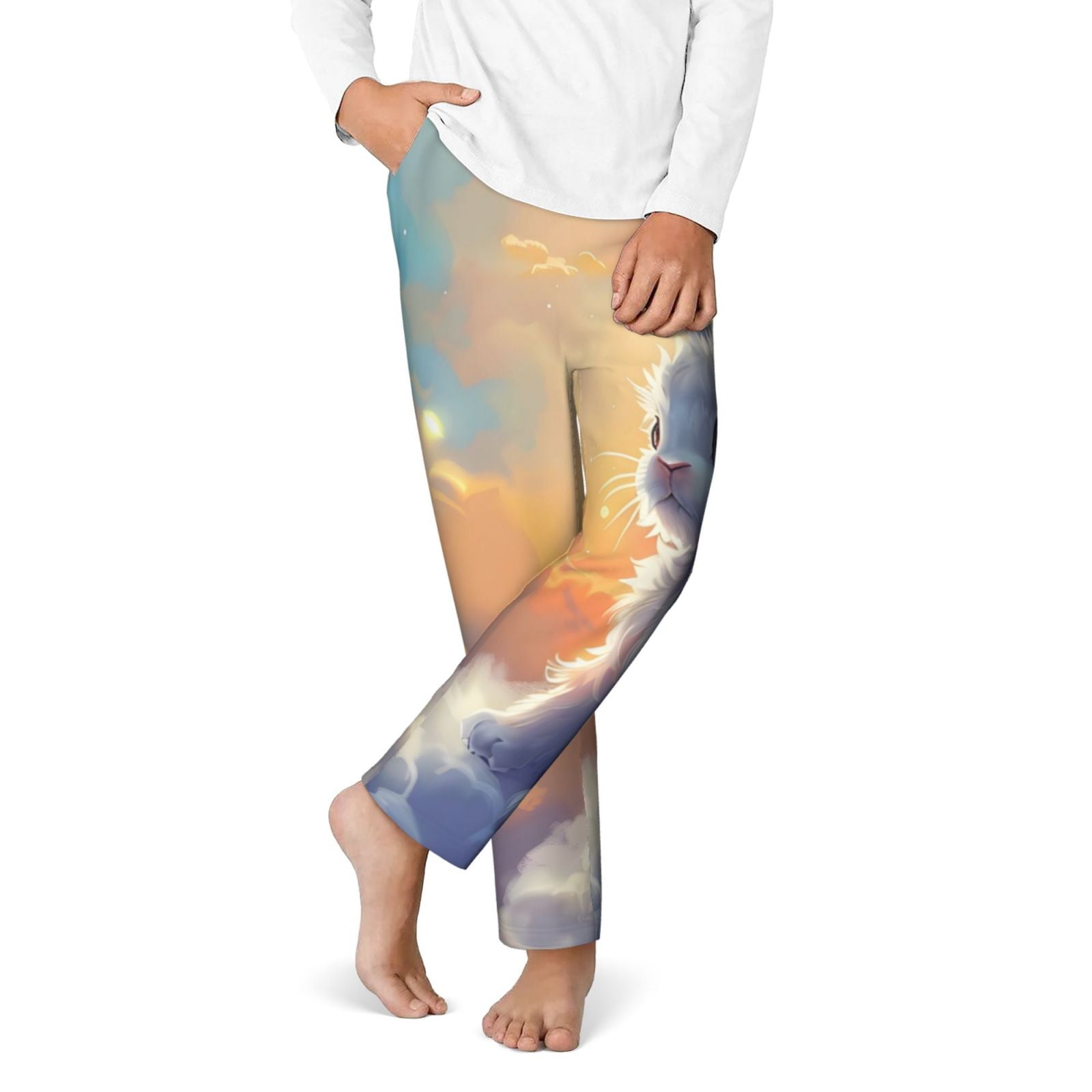 Coaee Sunshine Colorful Cloud Rabbit for Teen lounge pants Comfortable ...