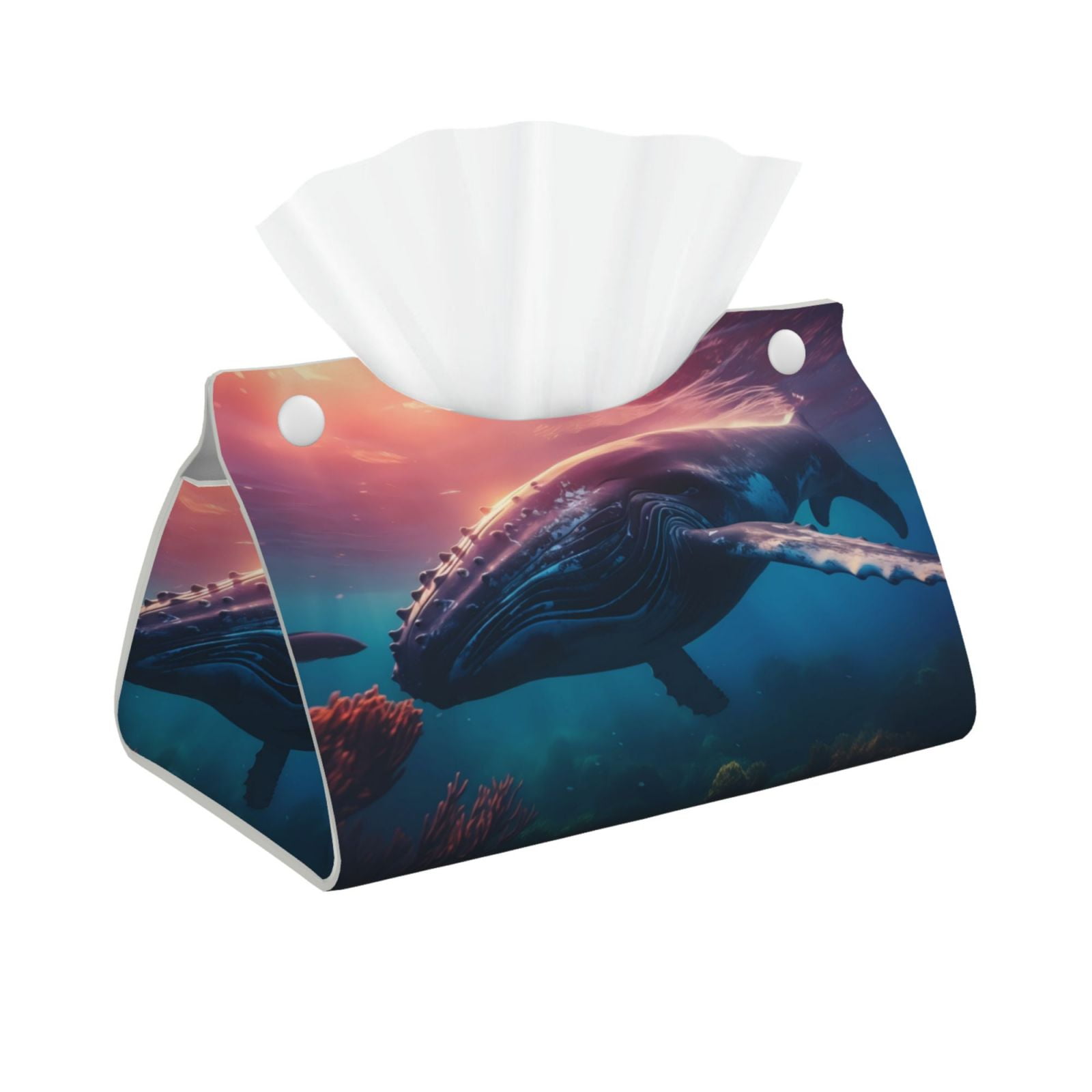 Coaee Sunshine Ocean Whale for Large Tissue Box Cover Rectangular for ...