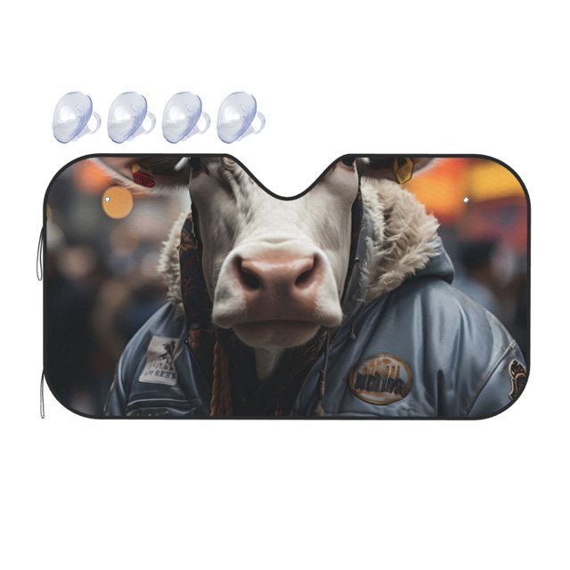 Coaee Surrealist Cow for Car Sunshade Windshield Sun Shade Reflect UV ...
