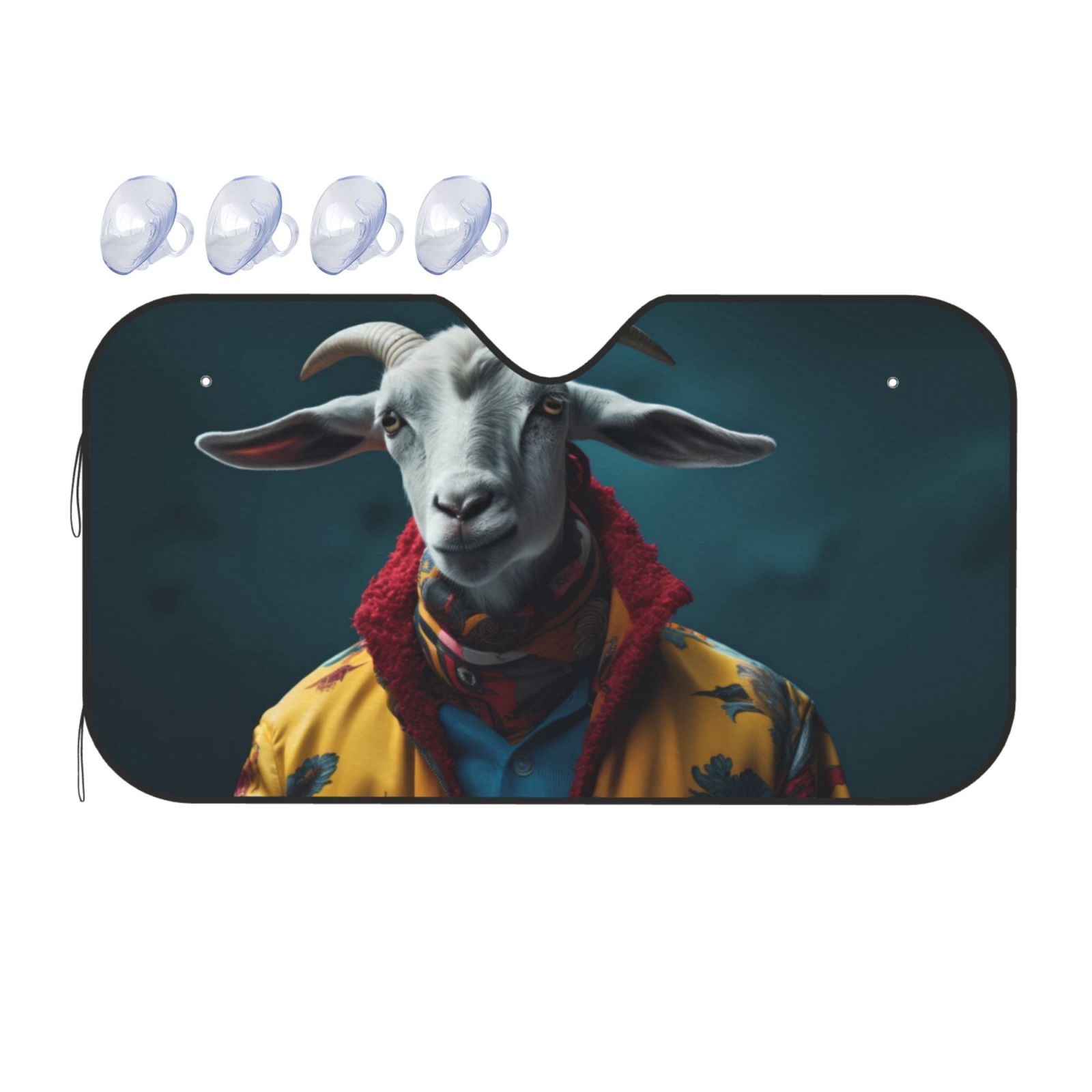 Coaee Surrealist Goat for Car Sunshade Windshield Sun Shade Reflect UV ...