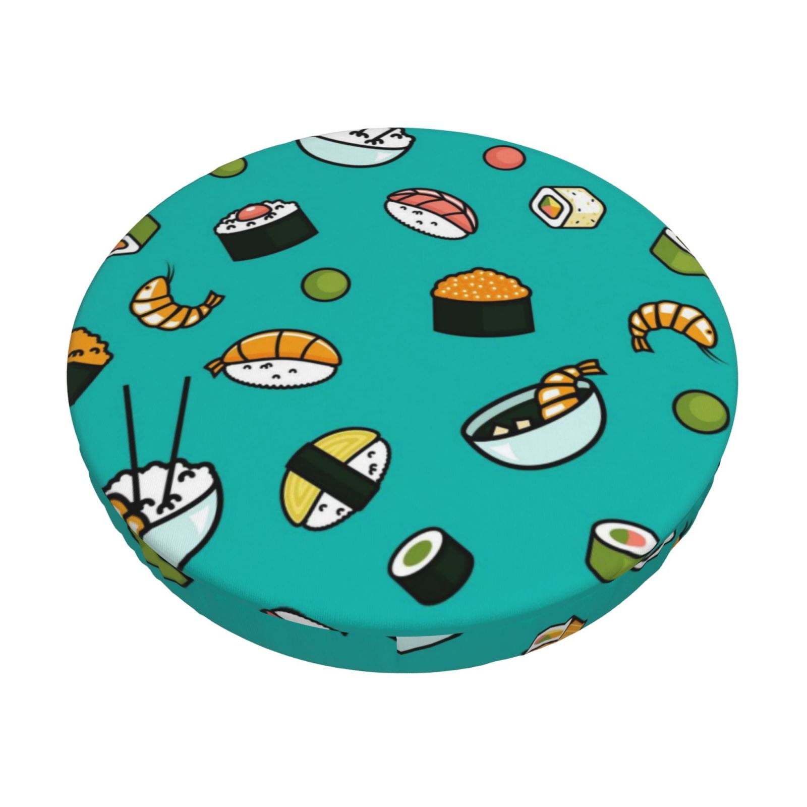 Coaee Sushi Round Bar Stool Seat Covers Washable Stool Cushion Covers ...