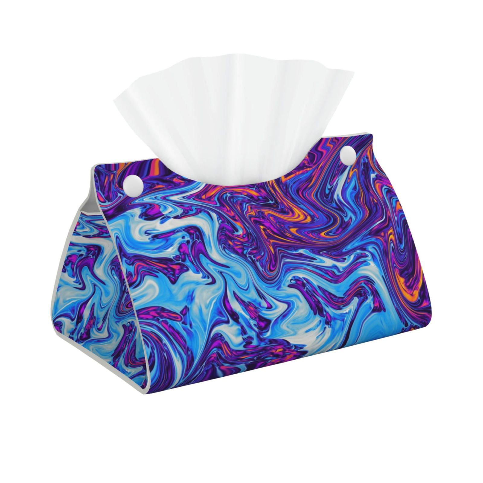 Coaee Swirl Print Blue Purple for Large Tissue Box Cover Rectangular ...