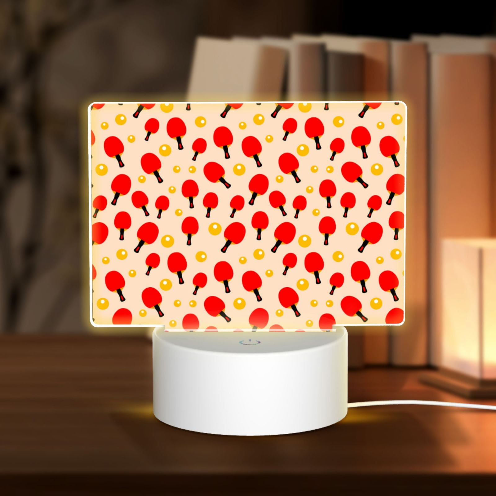 Coaee Table Tennis Rackets 1 for Rectangular Acrylic LED Desk Lamp 3 ...