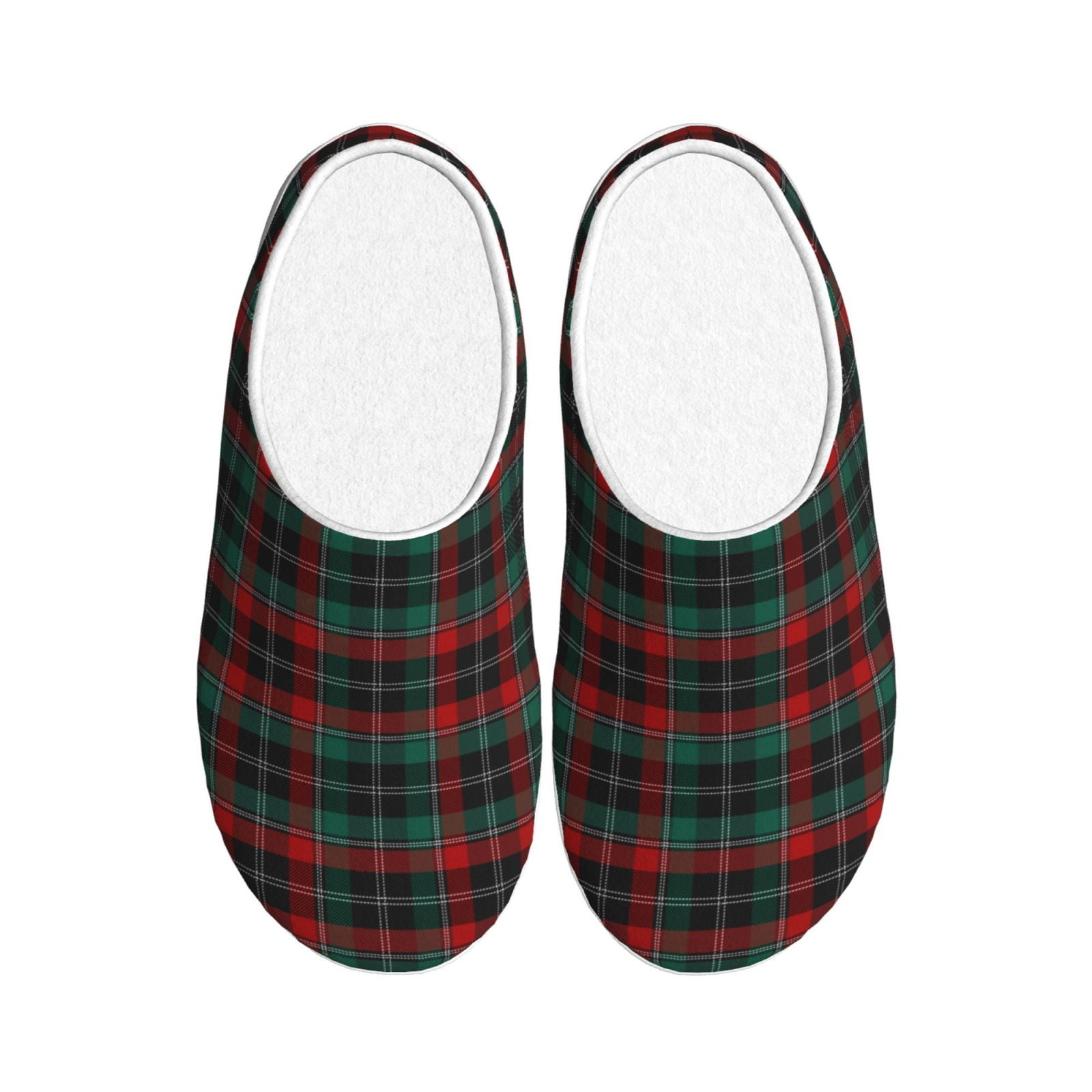 Coaee Tartan Plaid for Mens Slippers Indoor Slip On Shoes Slippers for ...