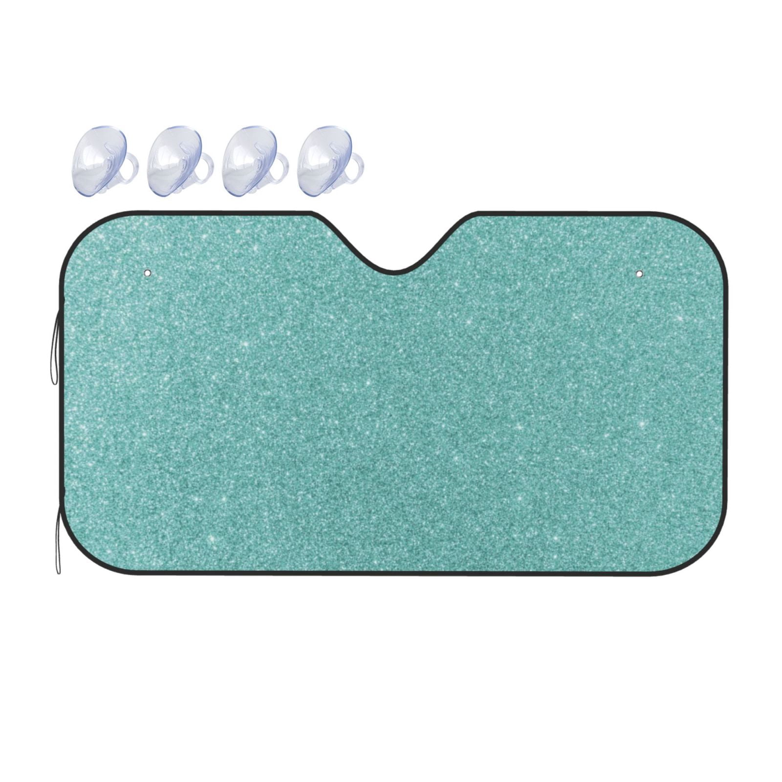 Coaee Teal Green Glitter for Car Sunshade Windshield Sun Shade Reflect ...