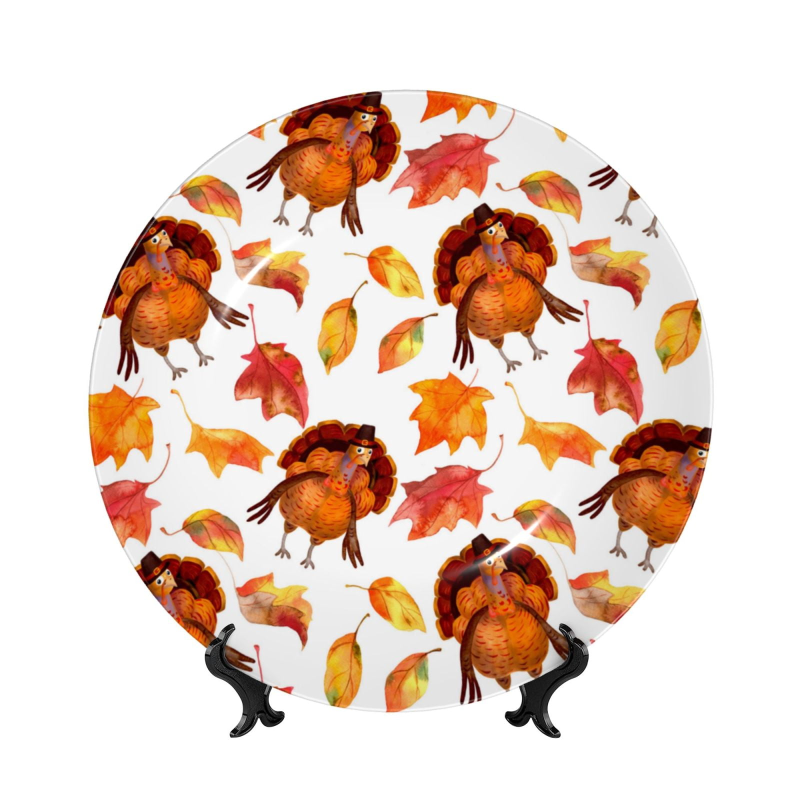 Coaee Thanksgiving Turkey Leaves for Bone China Decorative Plate ...
