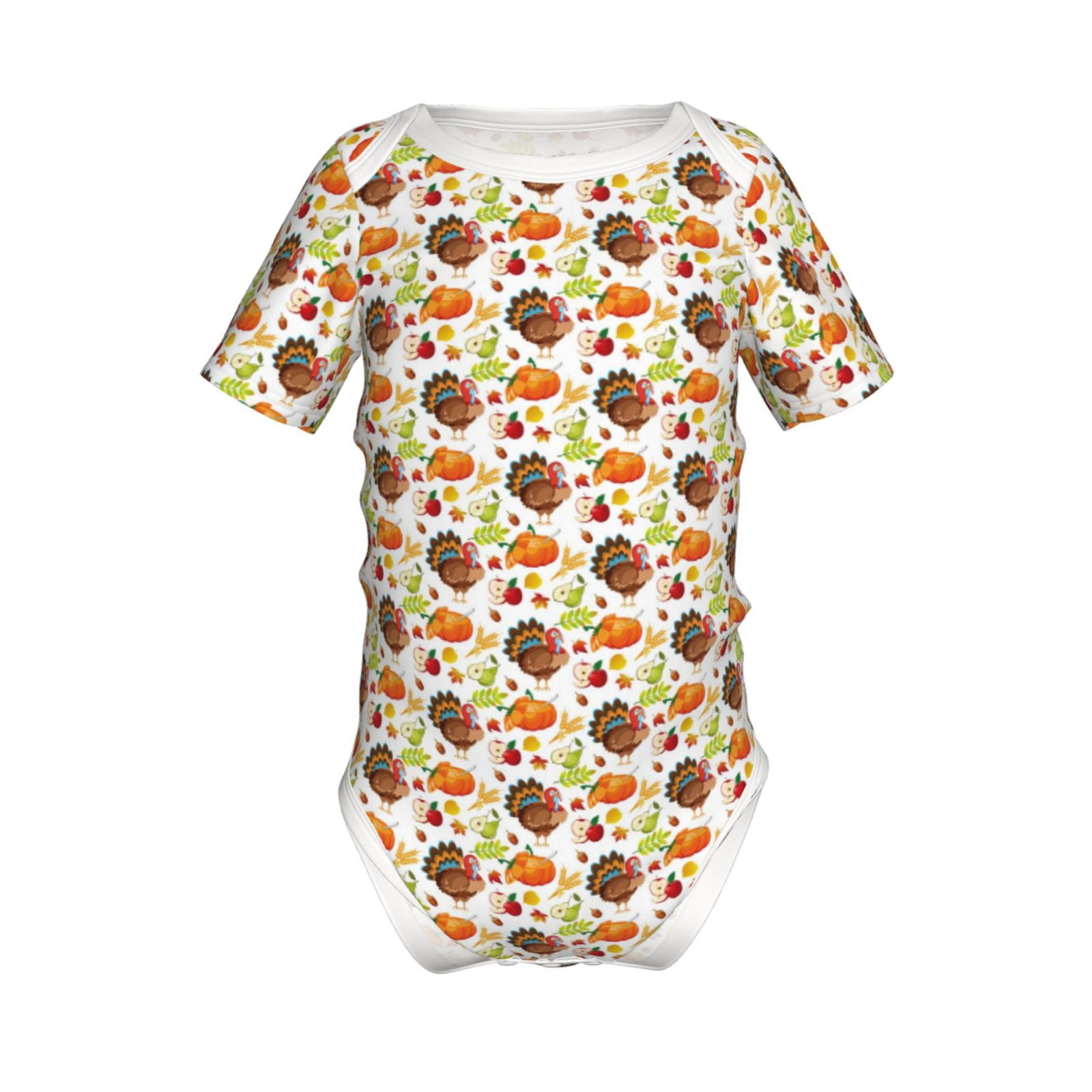 Coaee Thanksgiving Turkey for Soft Baby Short-Sleeve Bodysuit Baby ...