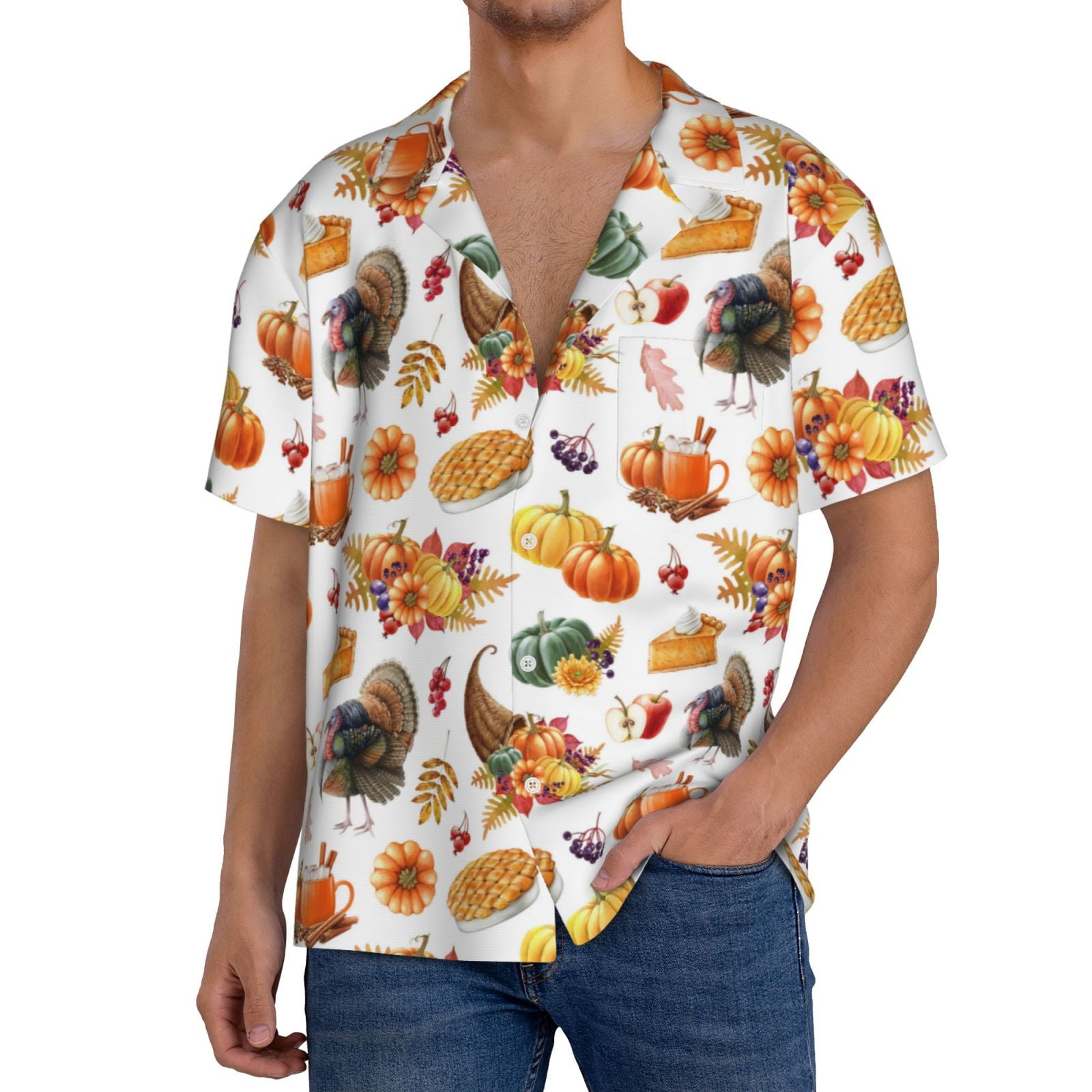 Coaee Thanksgiving Turkeys 1 Coaee {designName} for Men's Casual Button ...