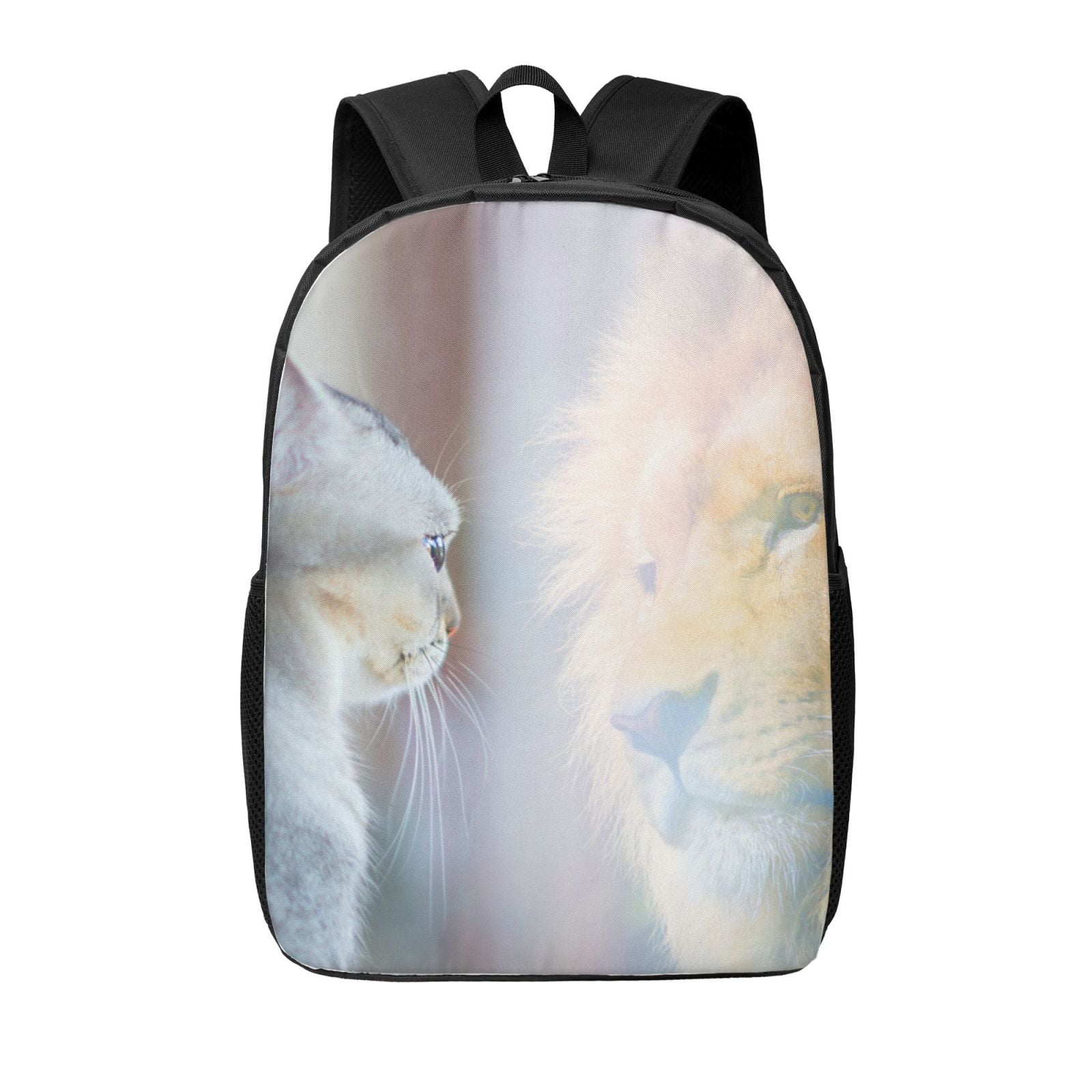 Coaee The Cat Looks in the Mirror for 17-Inch Student Backpack,Spacious ...