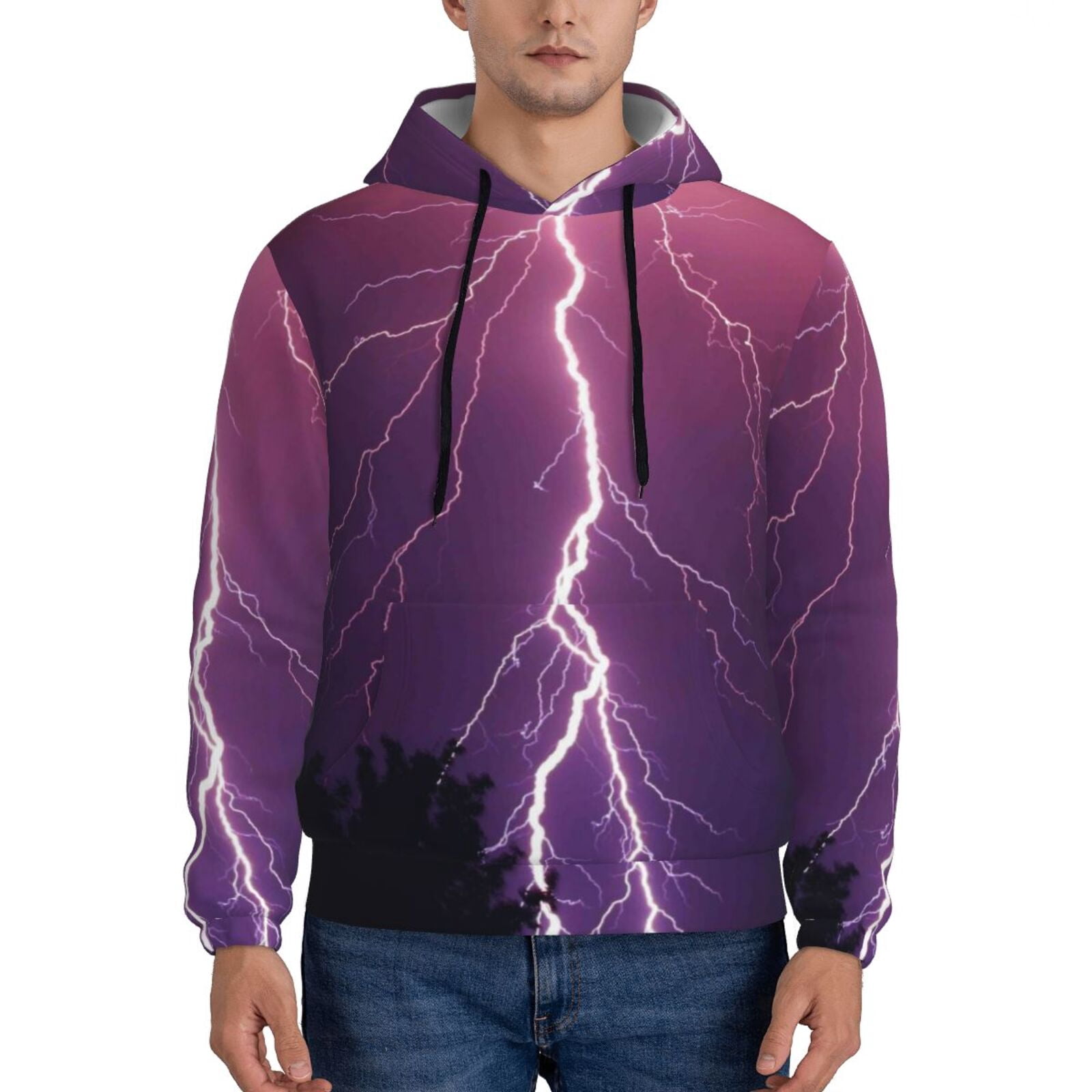 Coaee Thunderstorm Violet Purple for Adult Hoodie Pullover Sweatshirt ...
