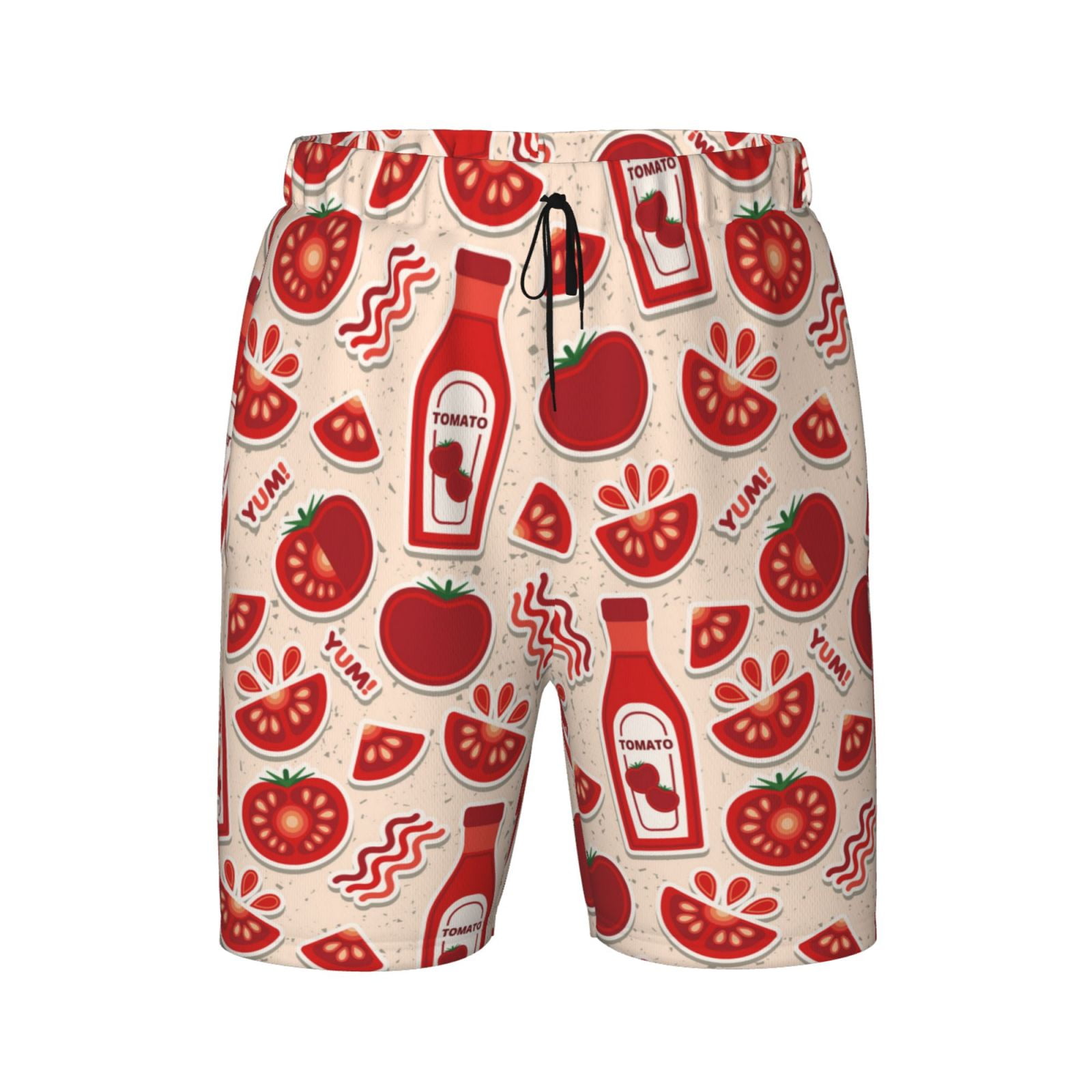 Coaee Tomatoes for Boys Swim Trunks Compression Liner Swim Shorts Teen ...
