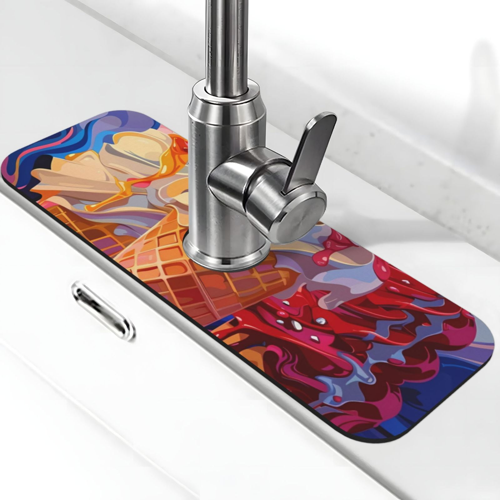 Coaee Trio Of Dripping Cones for Kitchen Sink Splash Guard Sink Faucet ...