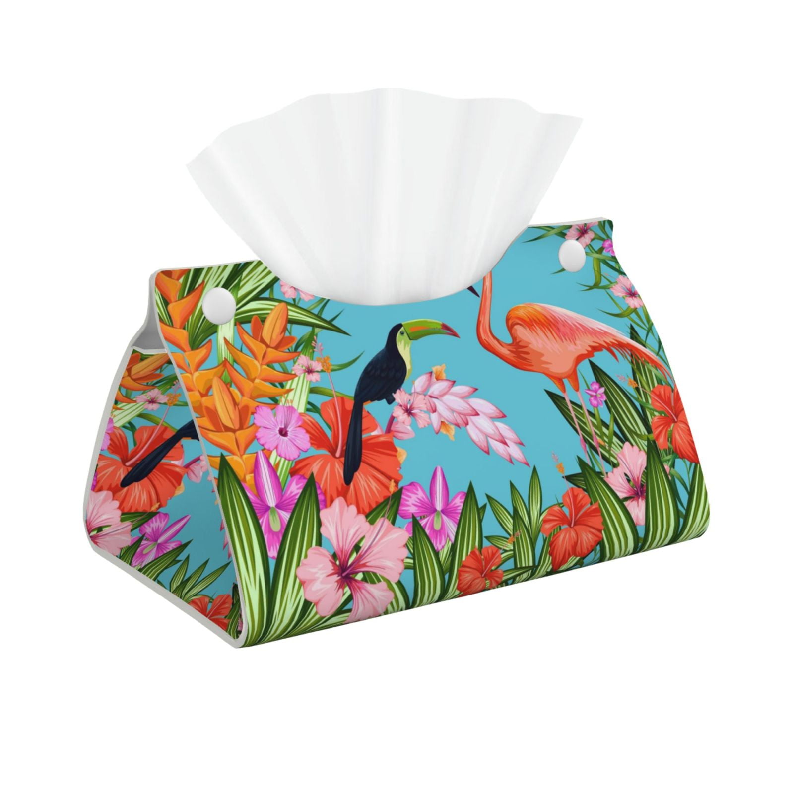 Coaee Tropical Jungle Flamingo for Large Tissue Box Cover Rectangular ...