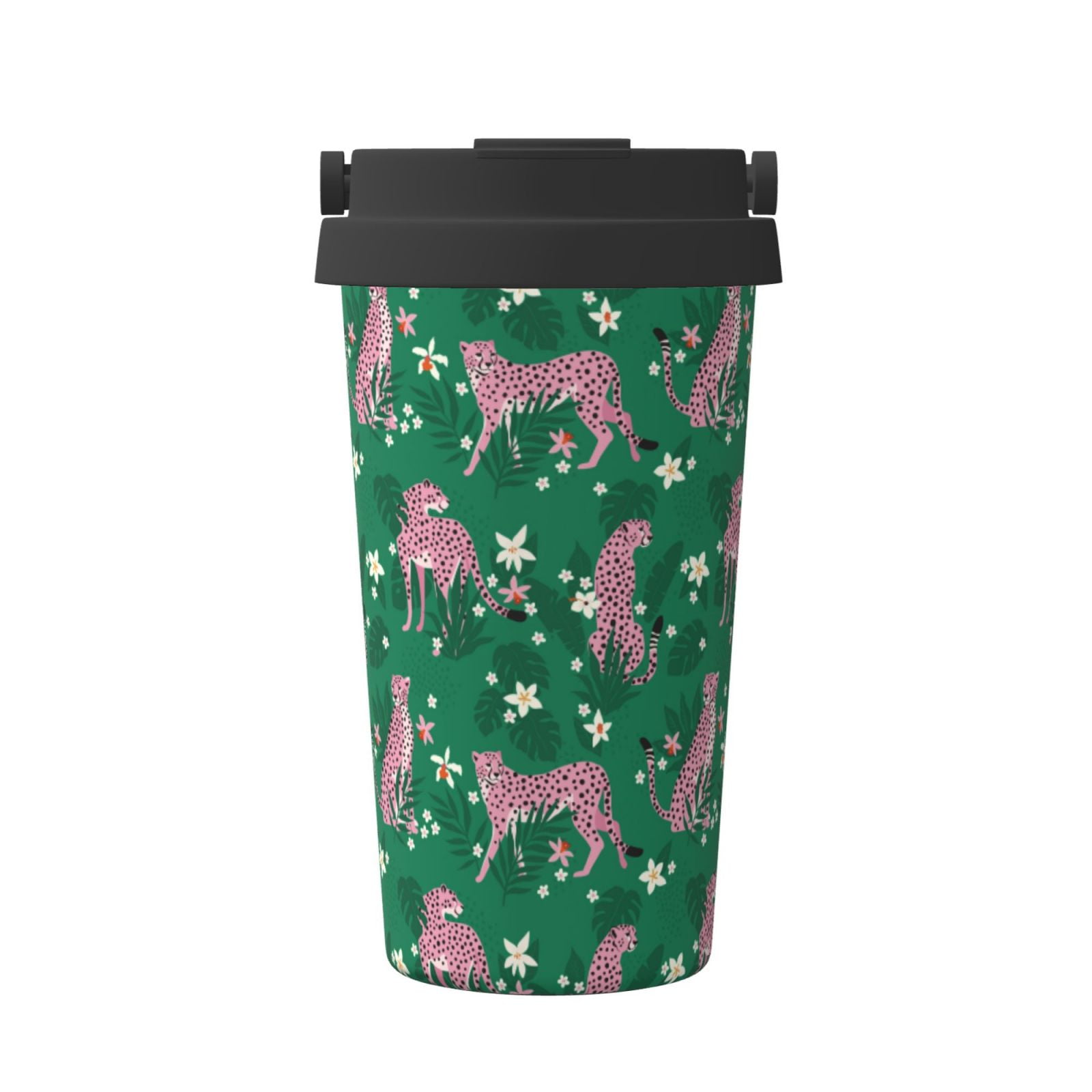 Coaee Tropical Leopard for Carry Insulated Coffee Mug Insulated Coffee ...