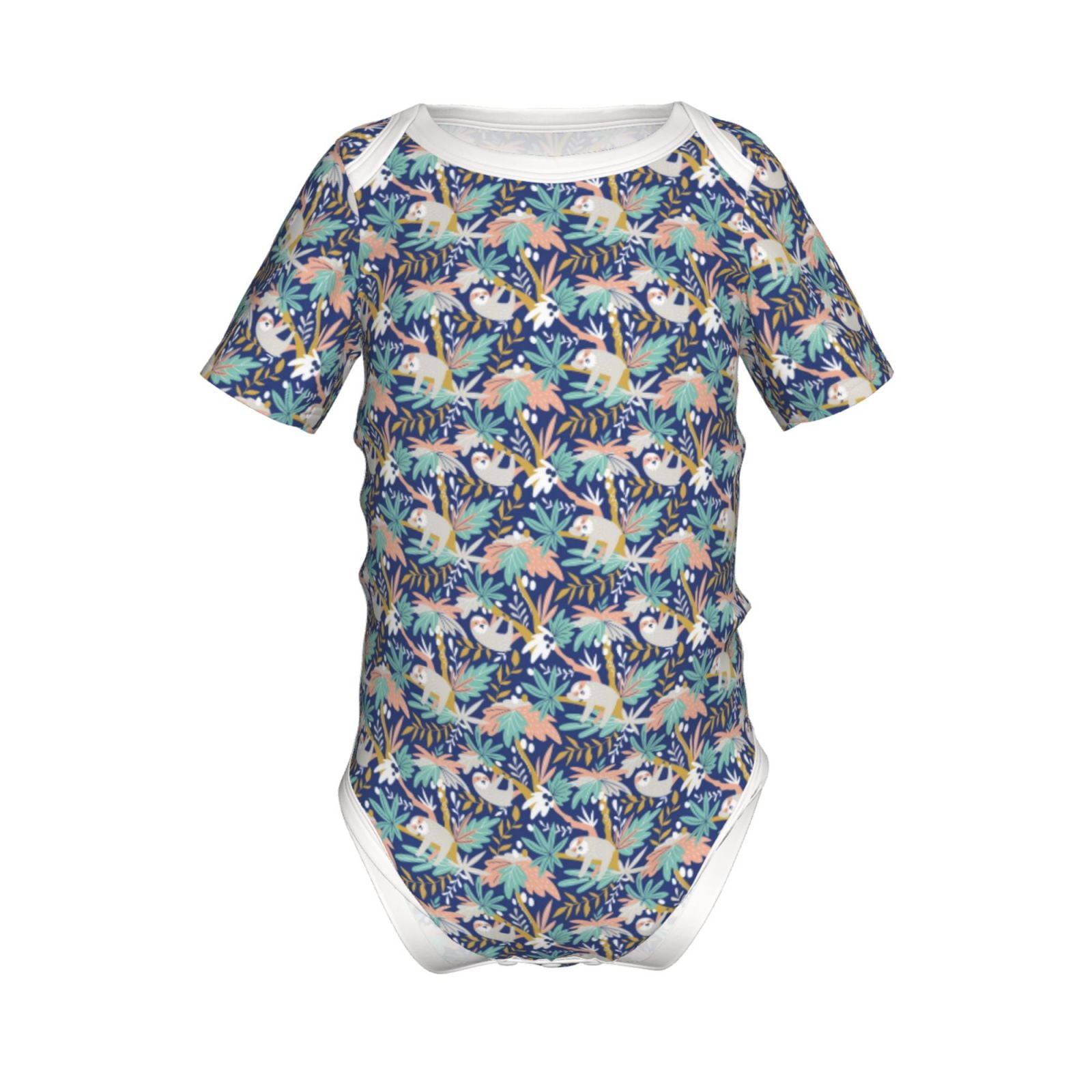 Coaee Tropical Sloth for Soft Baby Short-Sleeve Bodysuit Baby Climbing ...
