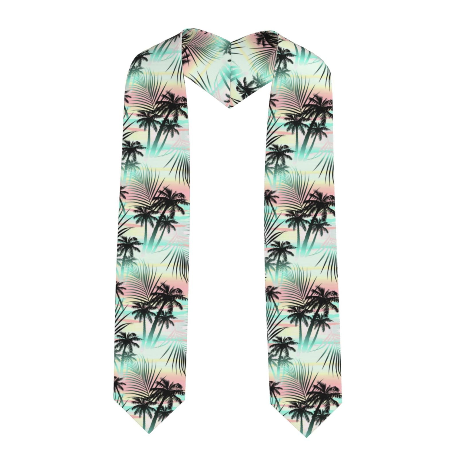 Coaee Tropical Summer Palm Graduation Stole, Unisex, 72" Long ...