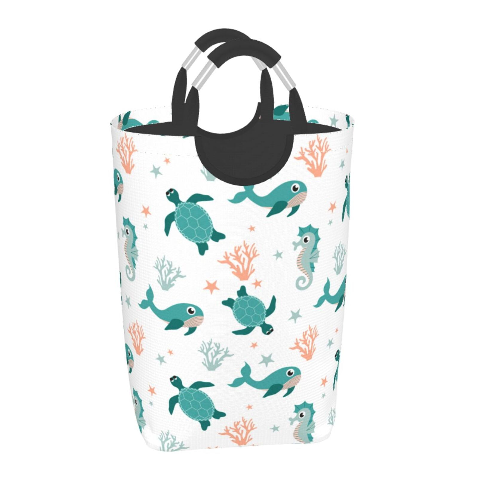 Coaee Turtles And Seahorses for 50L Laundry Baskets with Handles ...