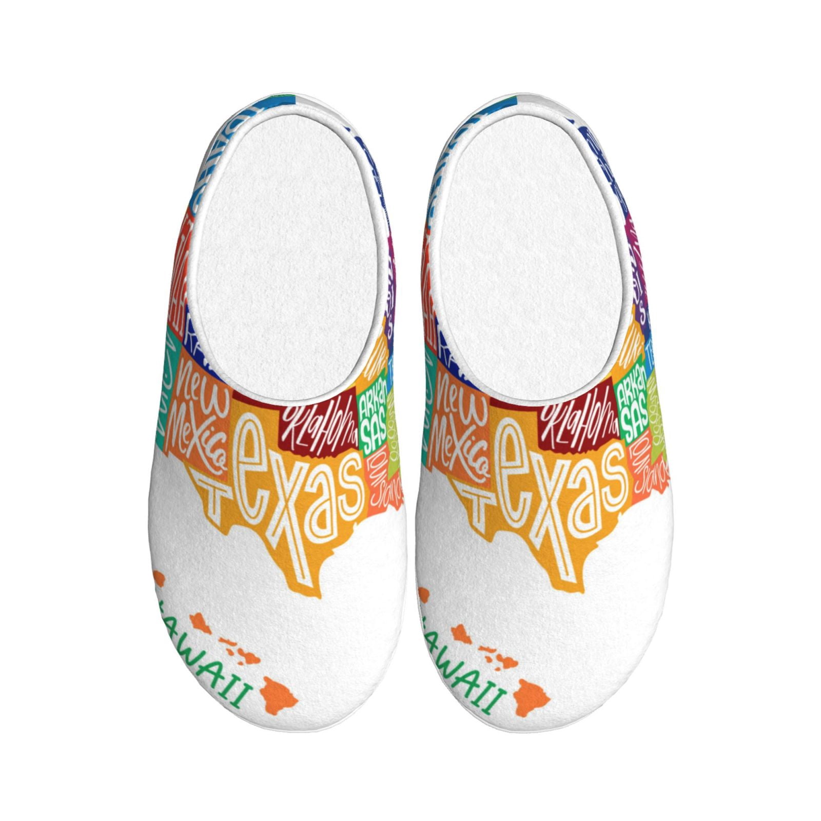 Coaee USA MAP for Mens Slippers Indoor Slip On Shoes Slippers for Women ...