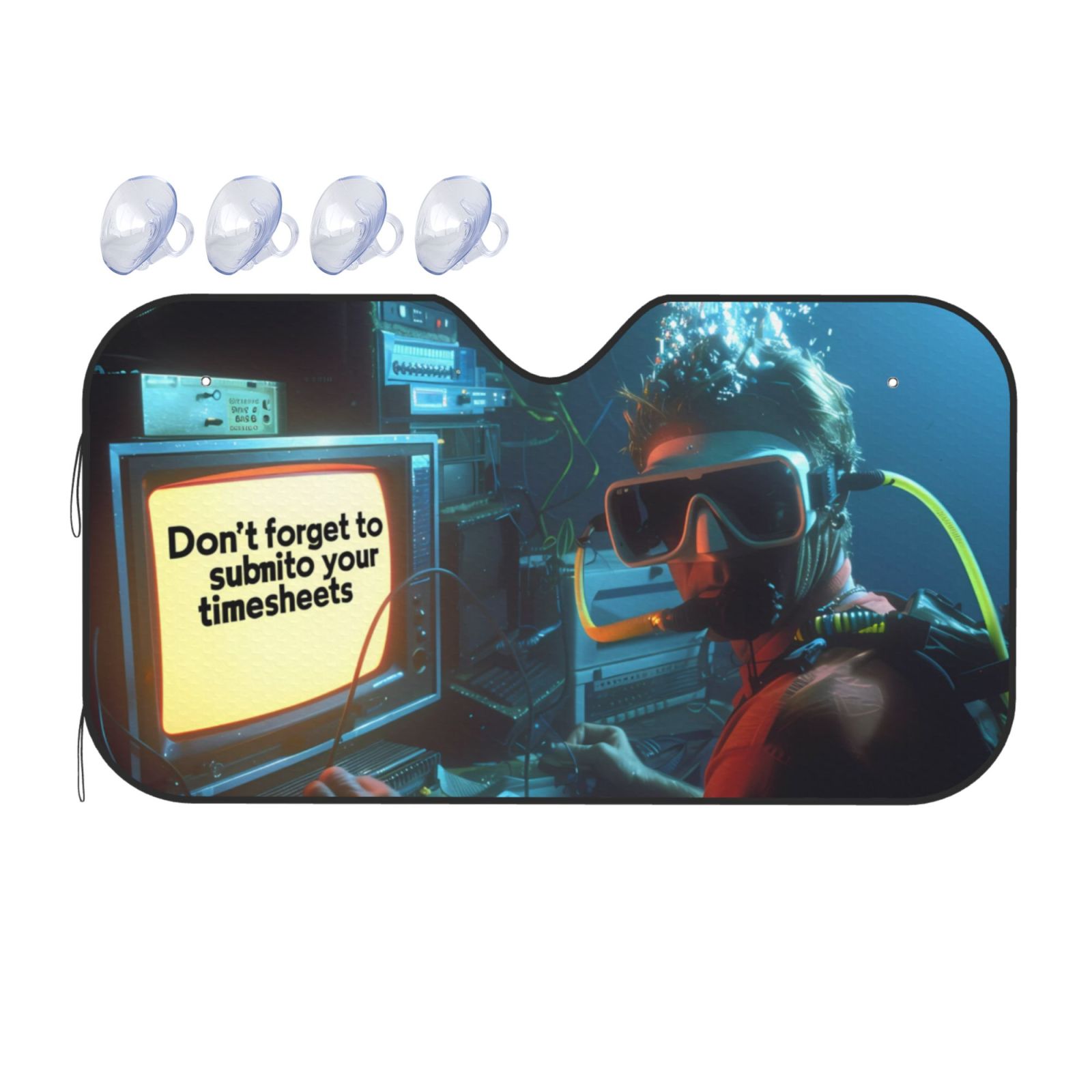 Coaee Underwater Office Diver for Car Sunshade Windshield Sun Shade ...