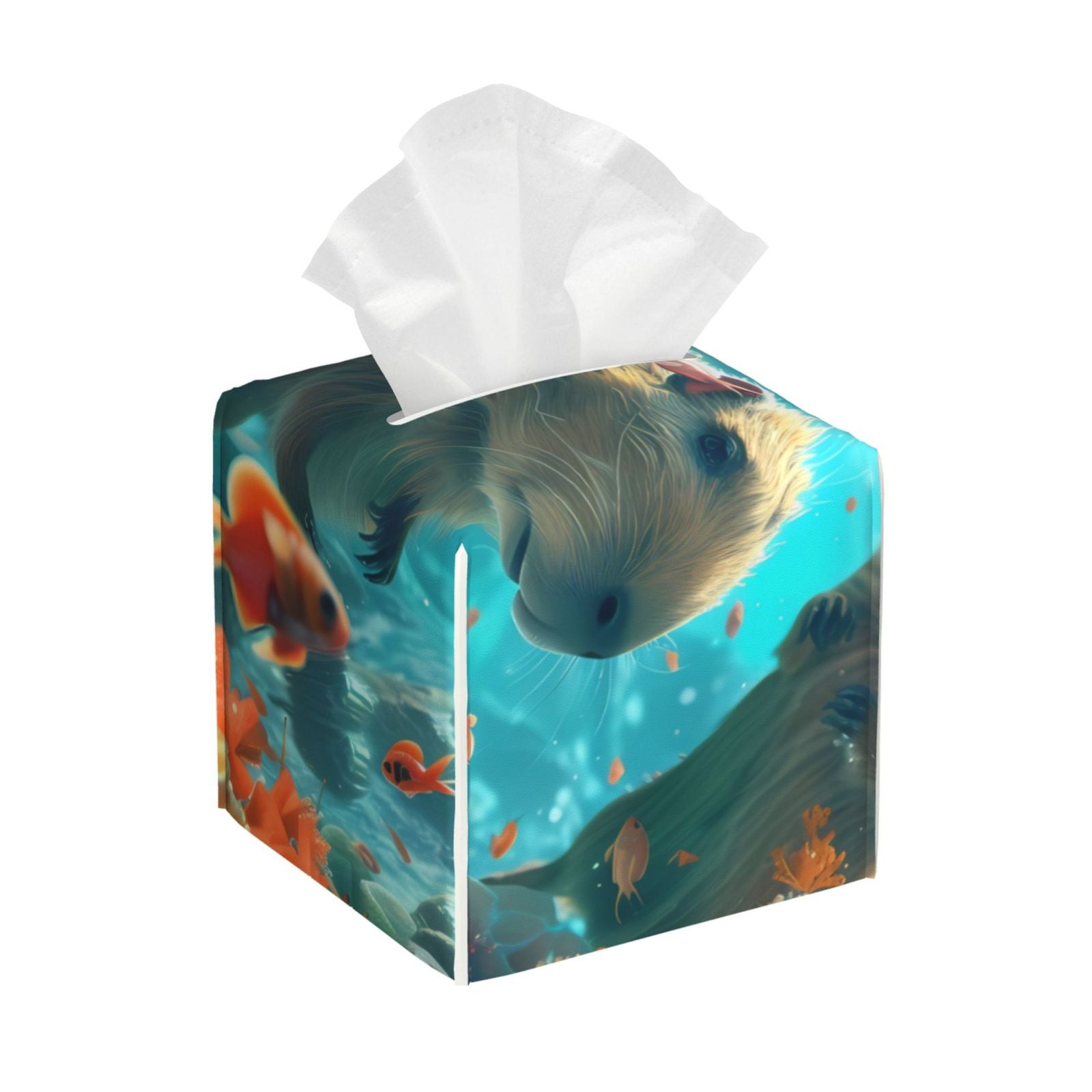 Coaee Underwater Swimming Guinea Pig for Leather Tissue Box Cover ...