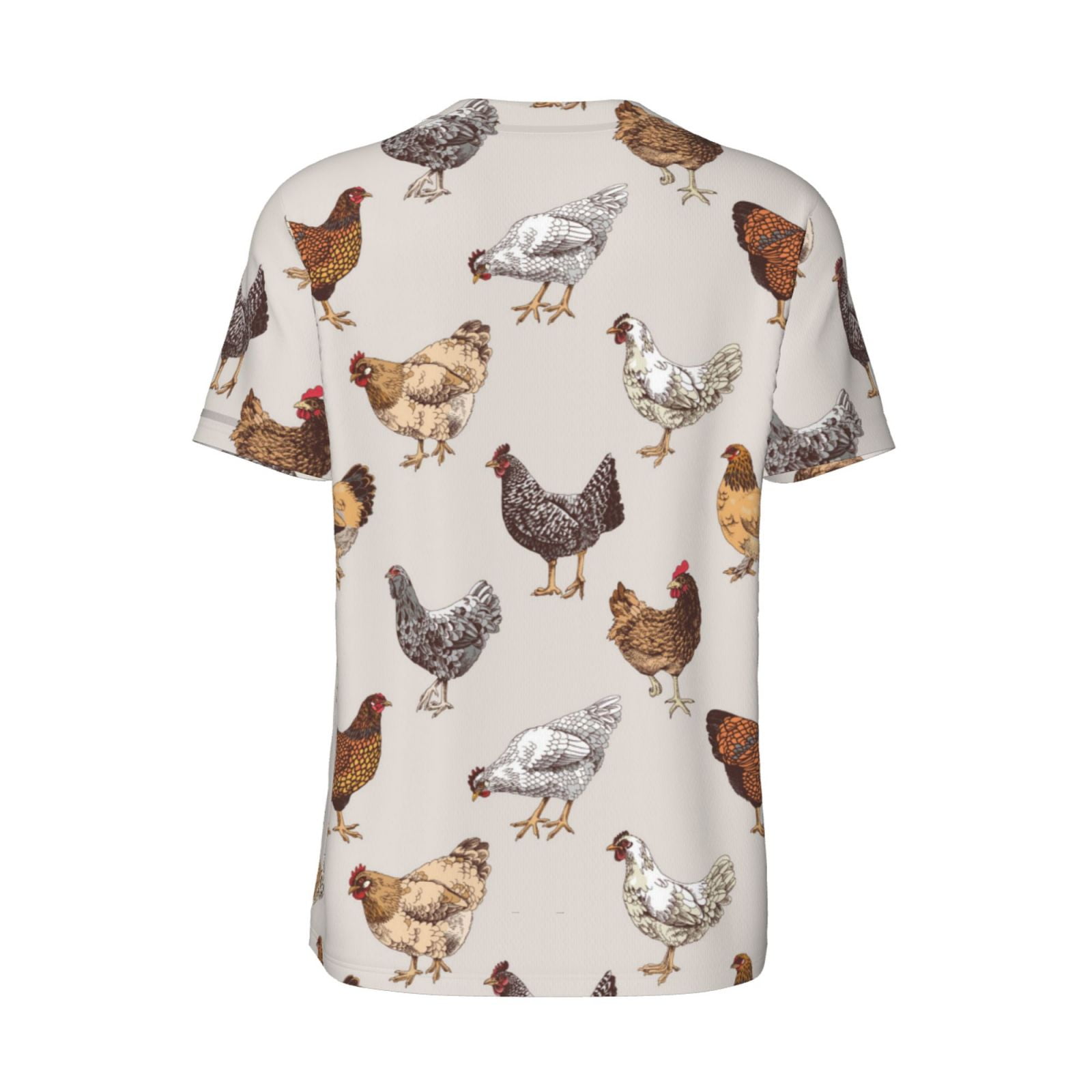 Coaee Various Chicken for Men's Baseball T-shirt Casual Short Sleeve ...