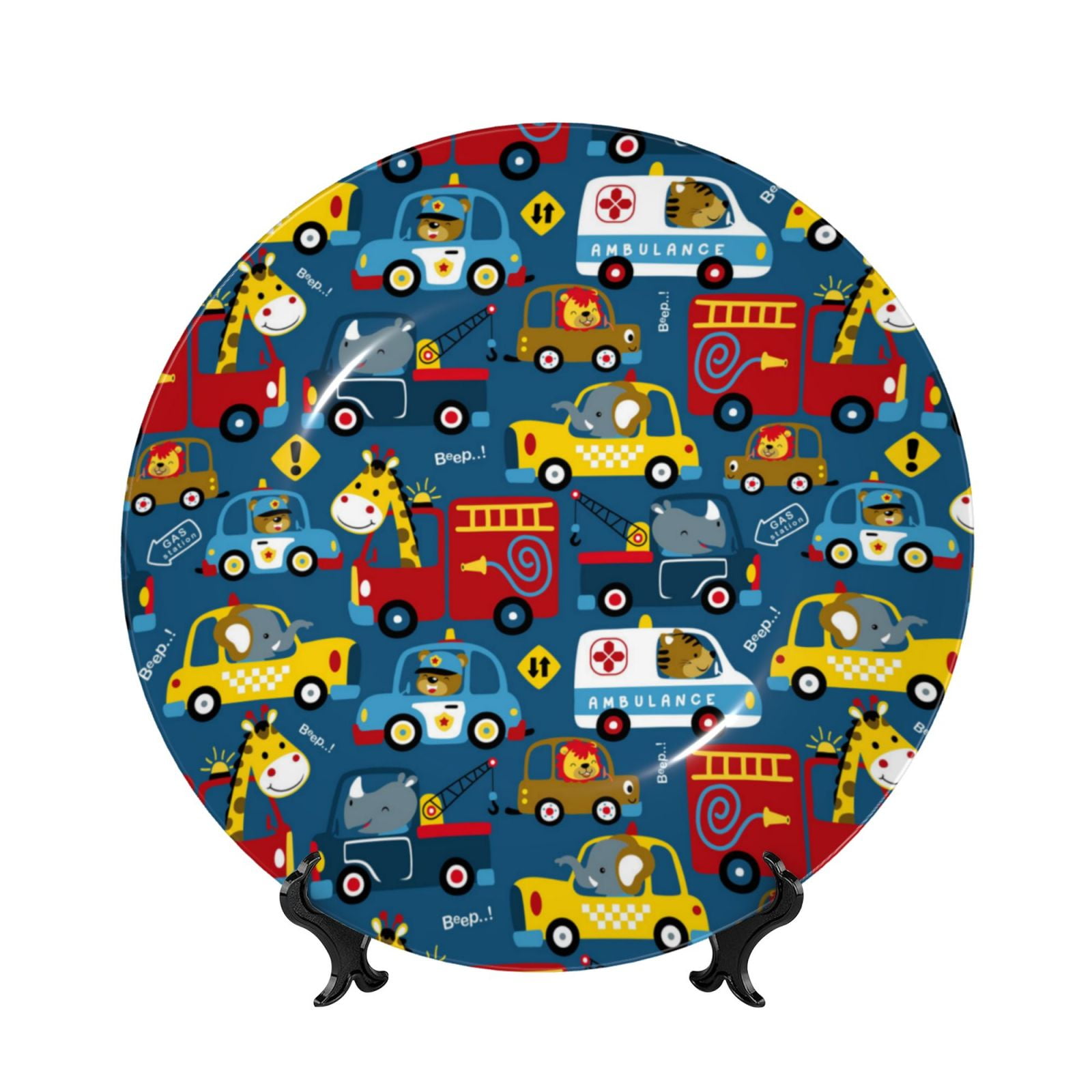 Coaee Vehicles Cartoon with Funny Drivers,Animal Drivers for Bone China ...