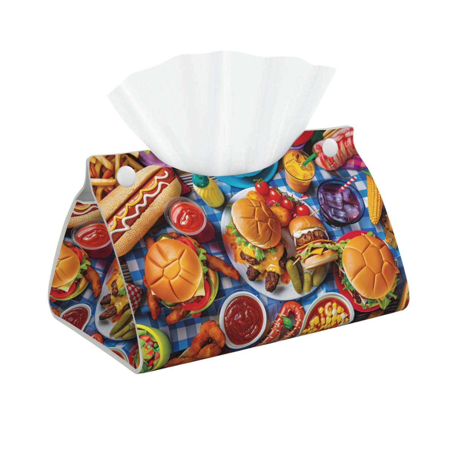 Coaee Vibrant Picnic Food Spread for Large Tissue Box Cover Rectangular ...