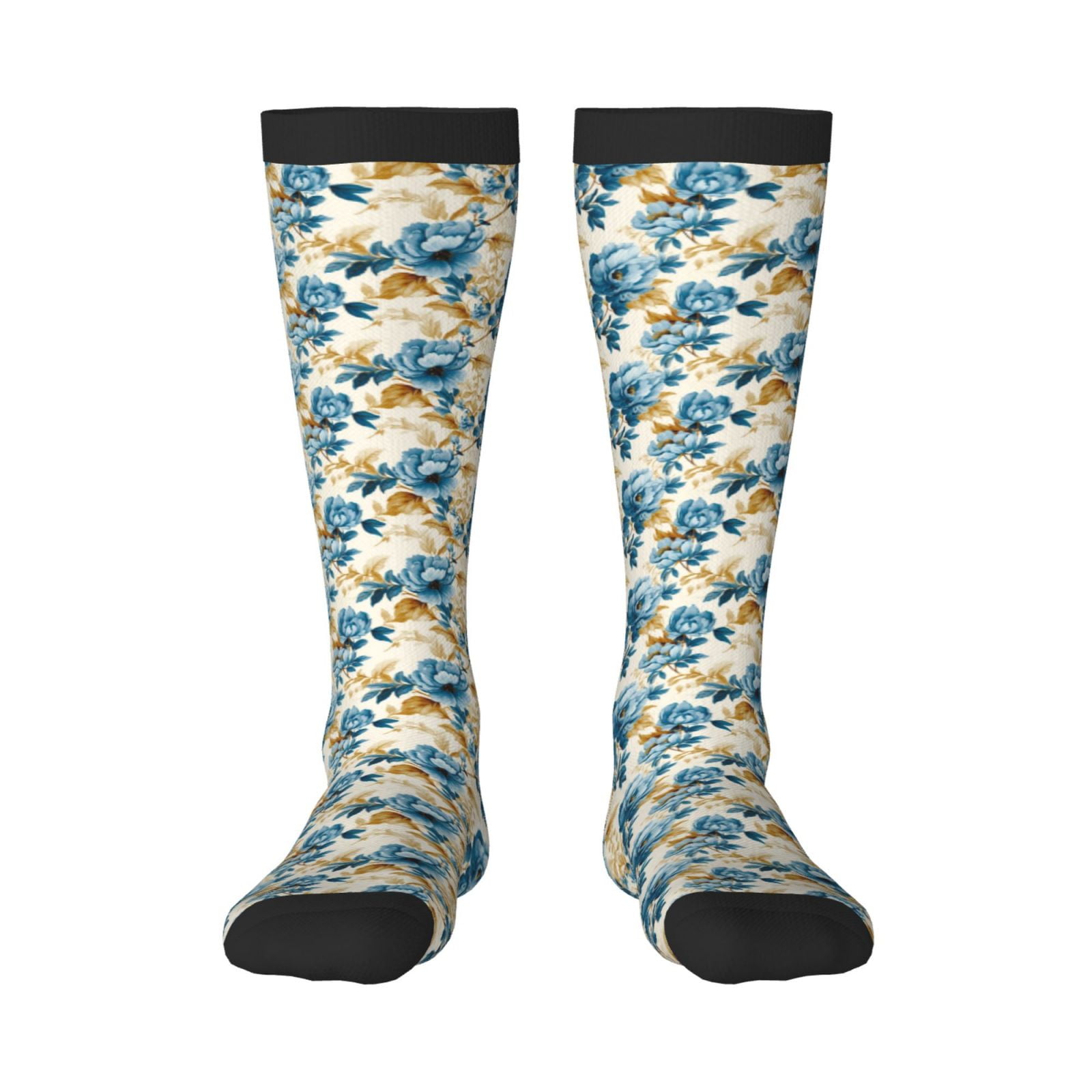 Coaee Vintage Blue Flowers for Socks Compression Socks for Women and ...
