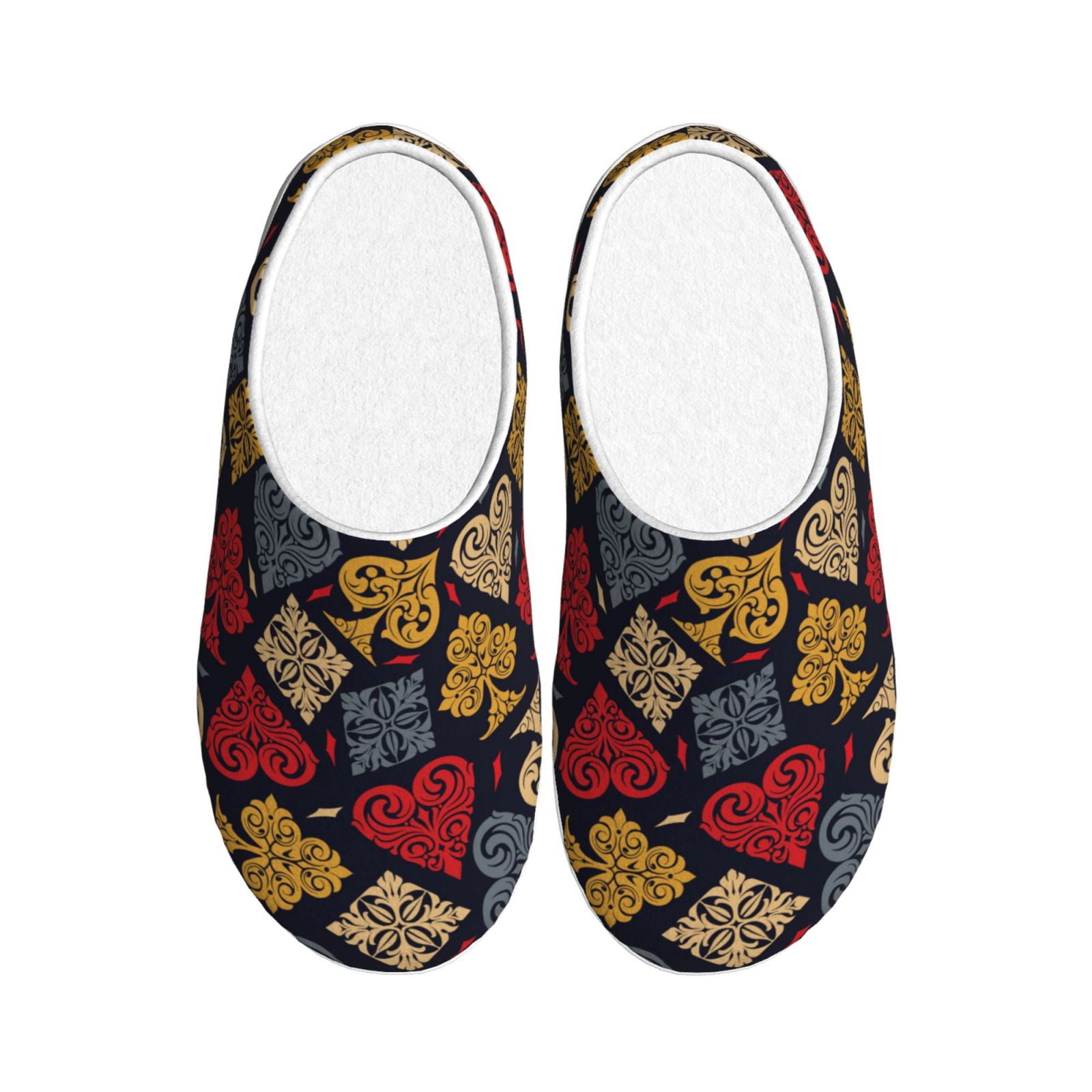 Coaee Vintage Card for Mens Slippers Indoor Slip On Shoes Slippers for ...