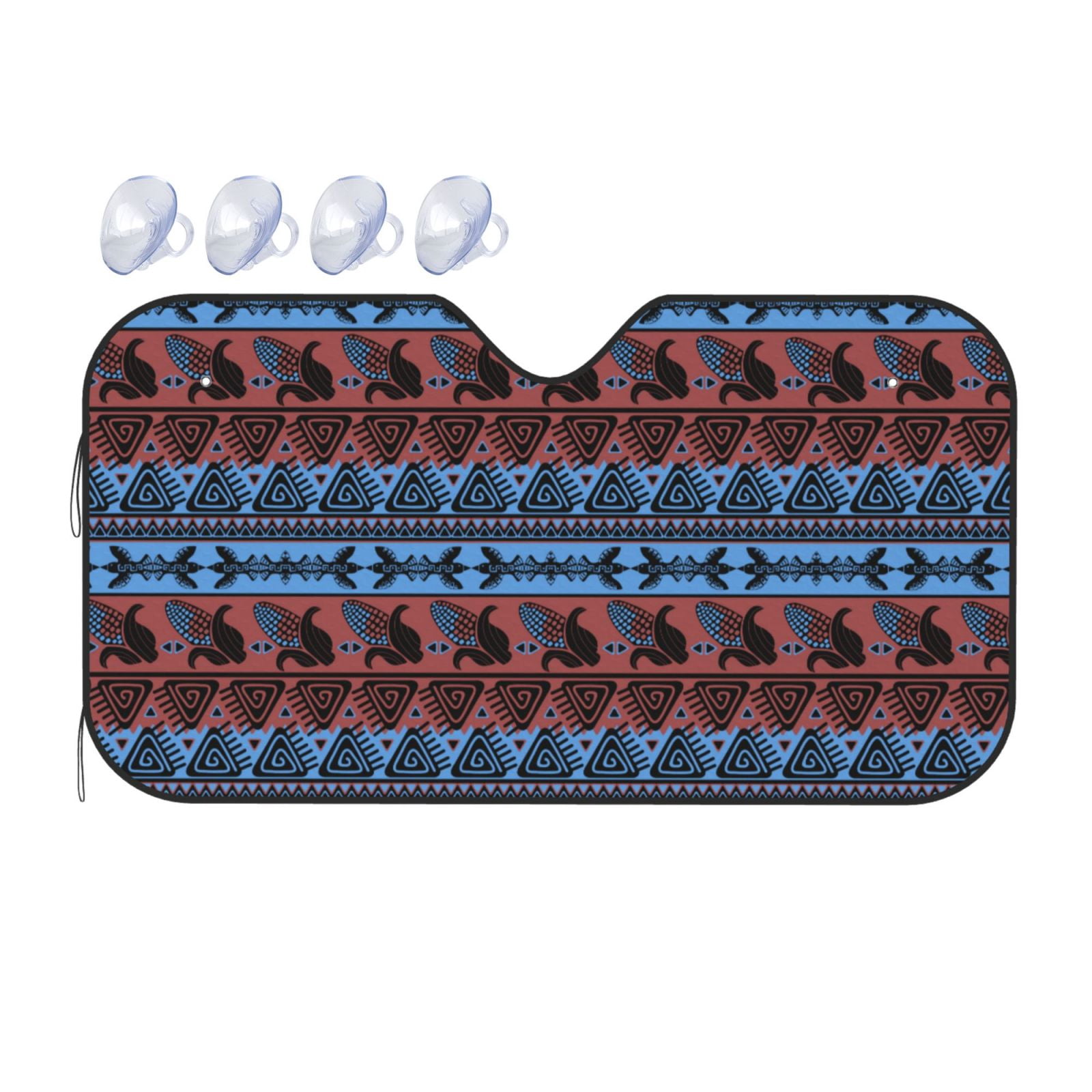 Coaee Vintage Corn Pattern in Red Blue for Car Sunshade Windshield Sun ...