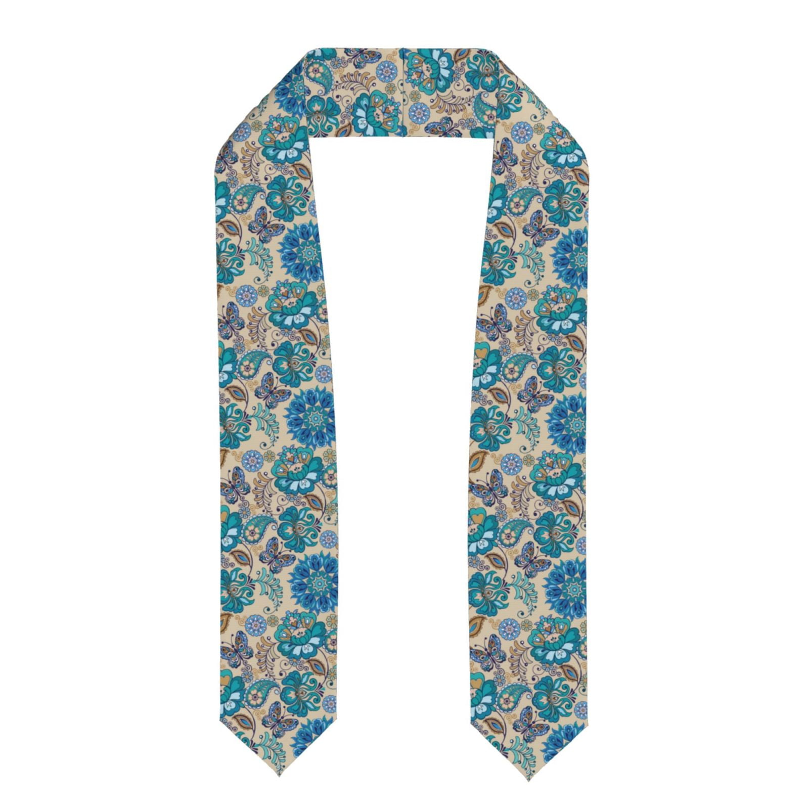 Coaee Vintage Floral Butterflies Graduation Stole, Unisex, 72" Long ...