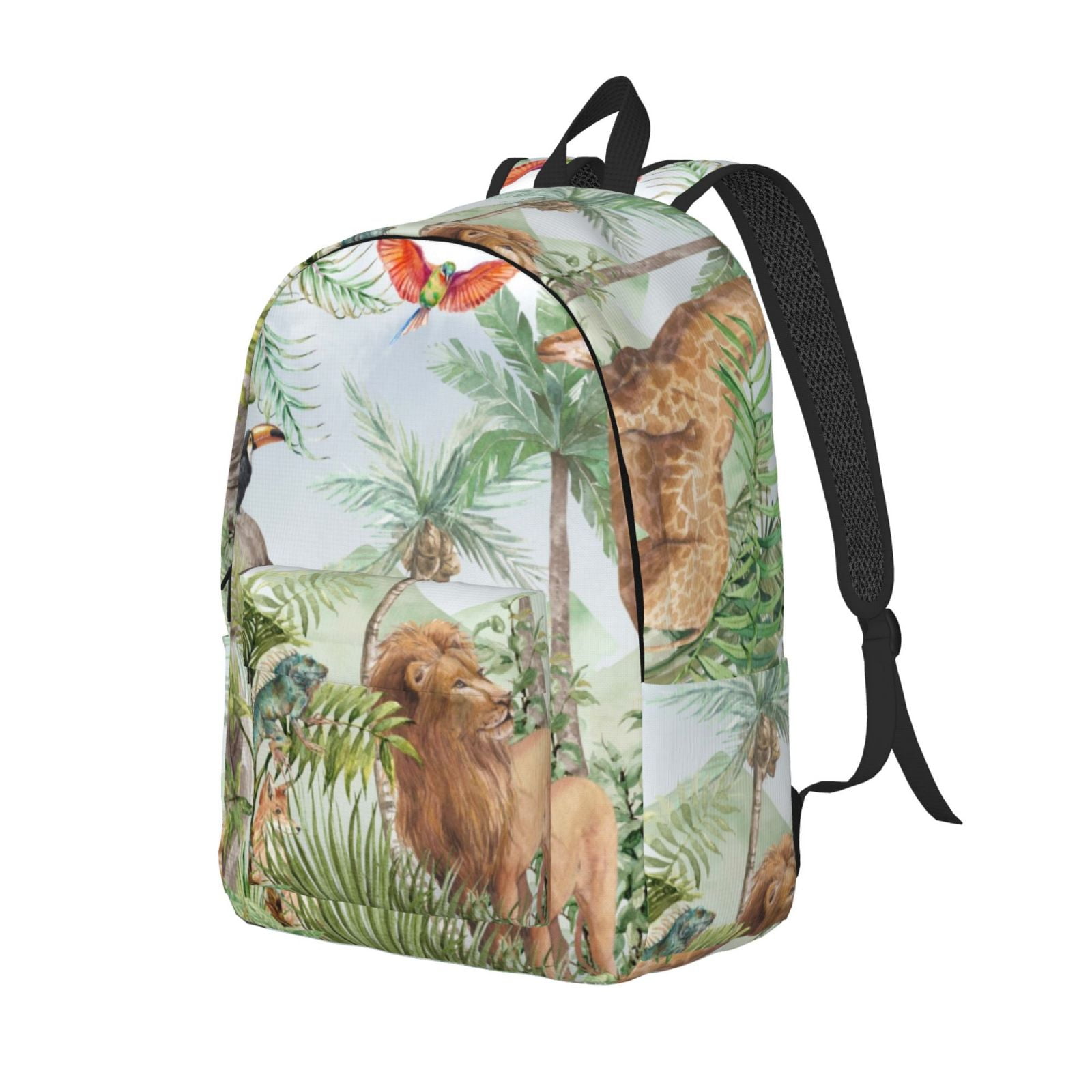 Coaee Watercolor African Animals Wildlife for Canvas Backpack for ...