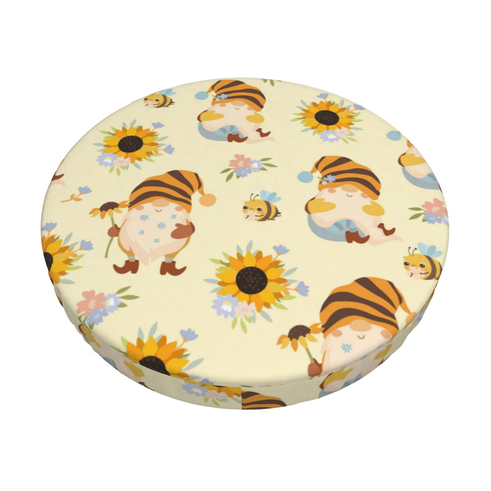 Coaee Watercolor Bee Honey Honeycomb Bee Round Bar Stool Seat Covers ...