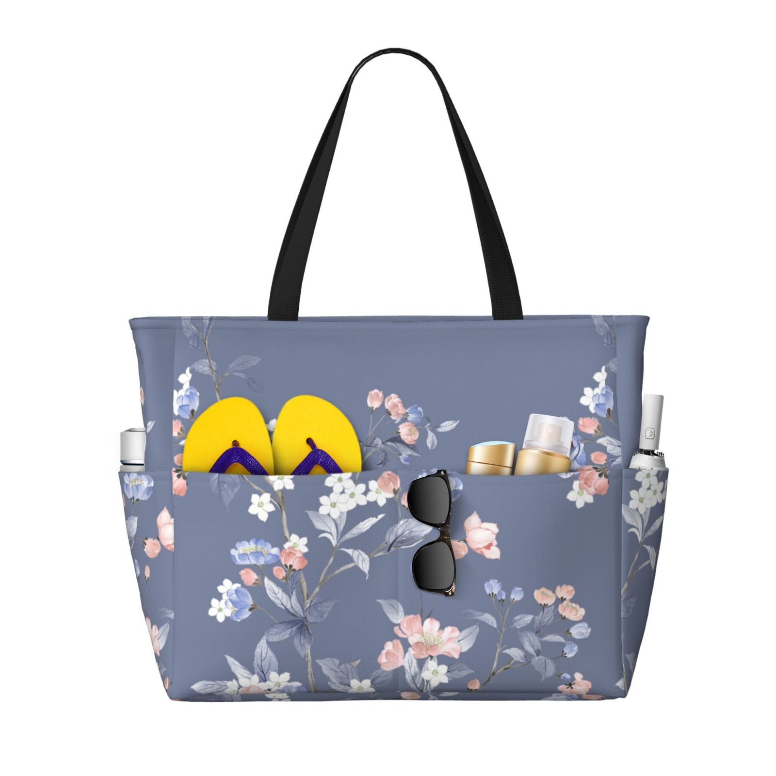 Coaee Watercolor Flowers Butterfly Beach Travel Bag, Family Vacation ...