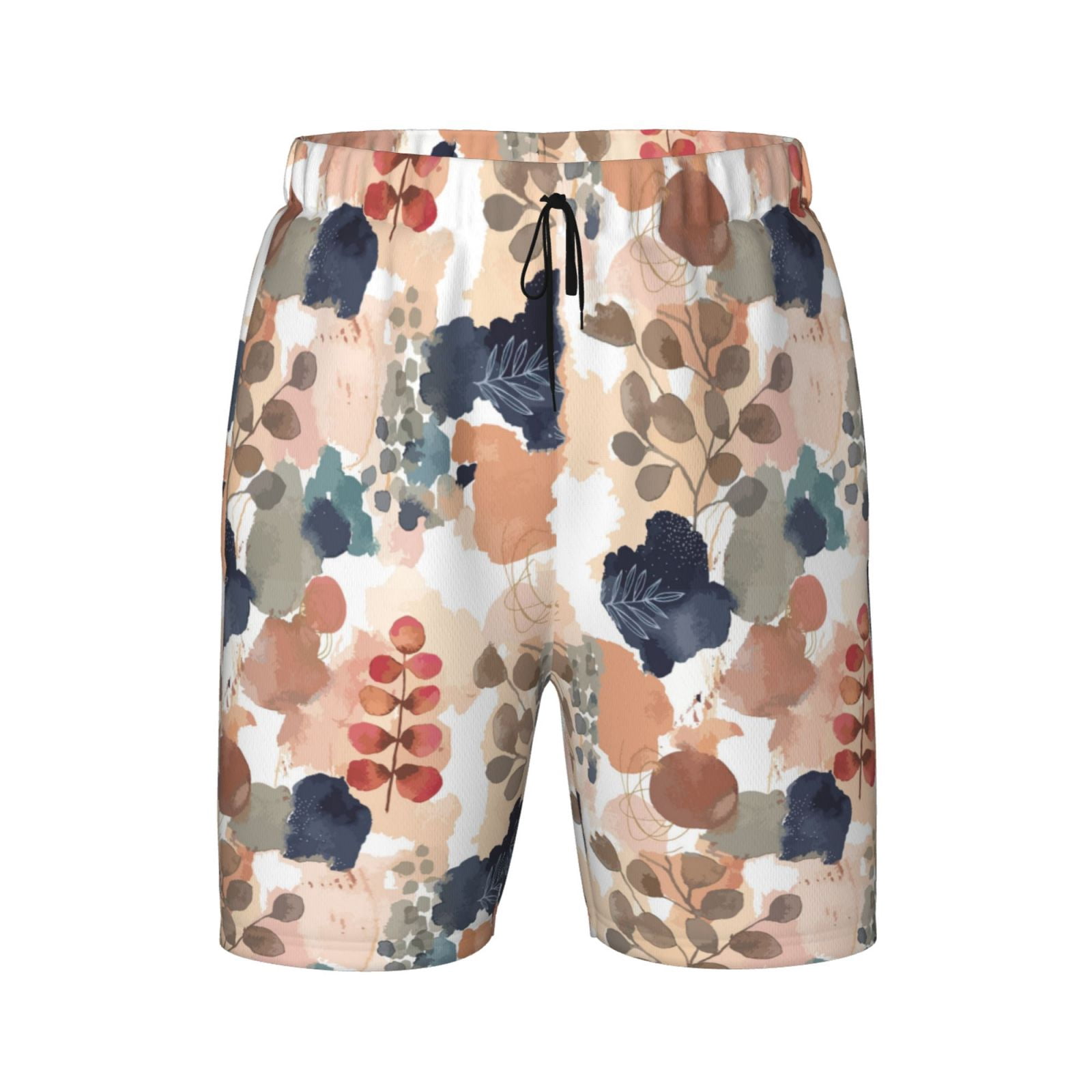Coaee Watercolor Plants for Boys Swim Trunks Compression Liner Swim ...