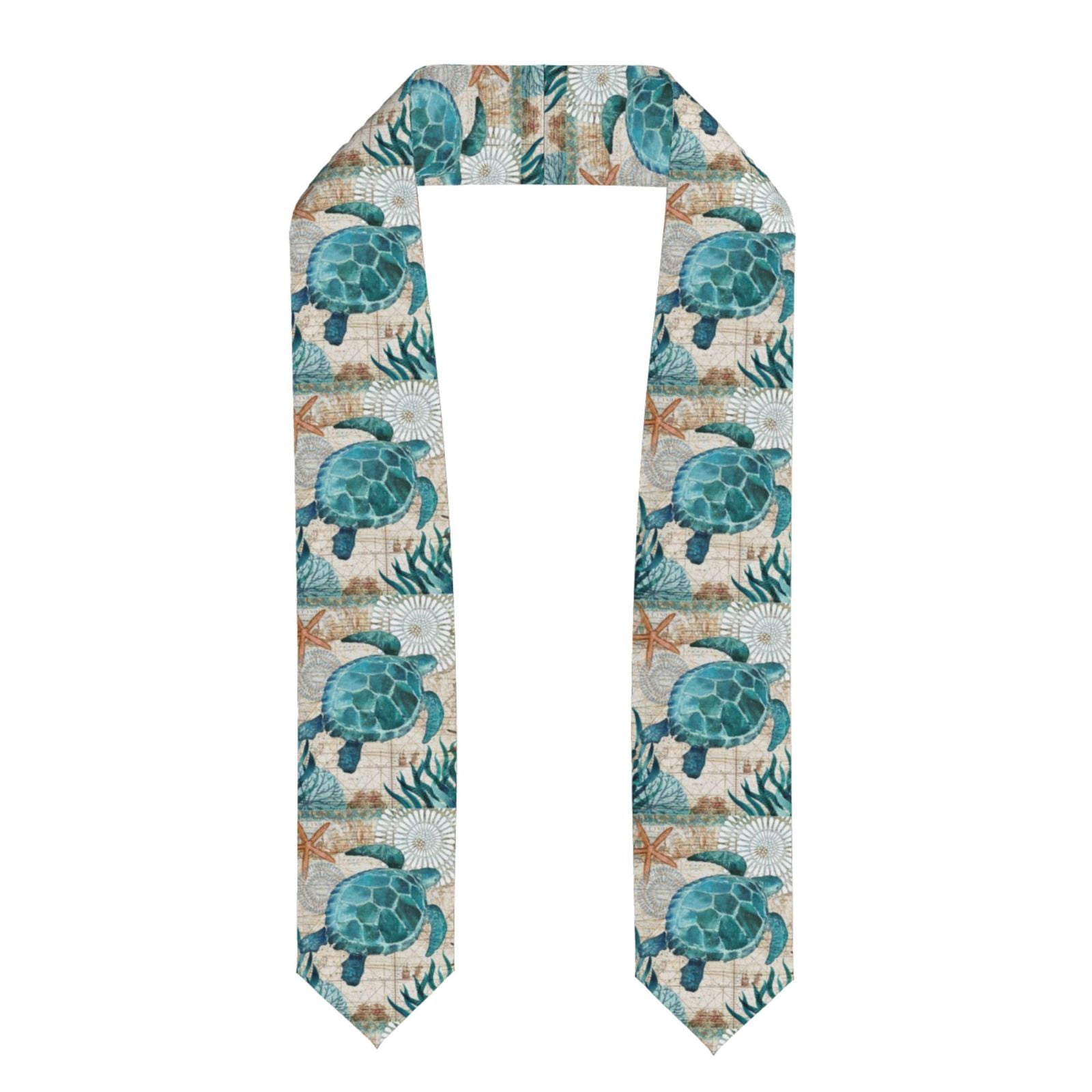 Coaee Watercolor Sea Turtle Graduation Stole, Unisex, 72" Long ...