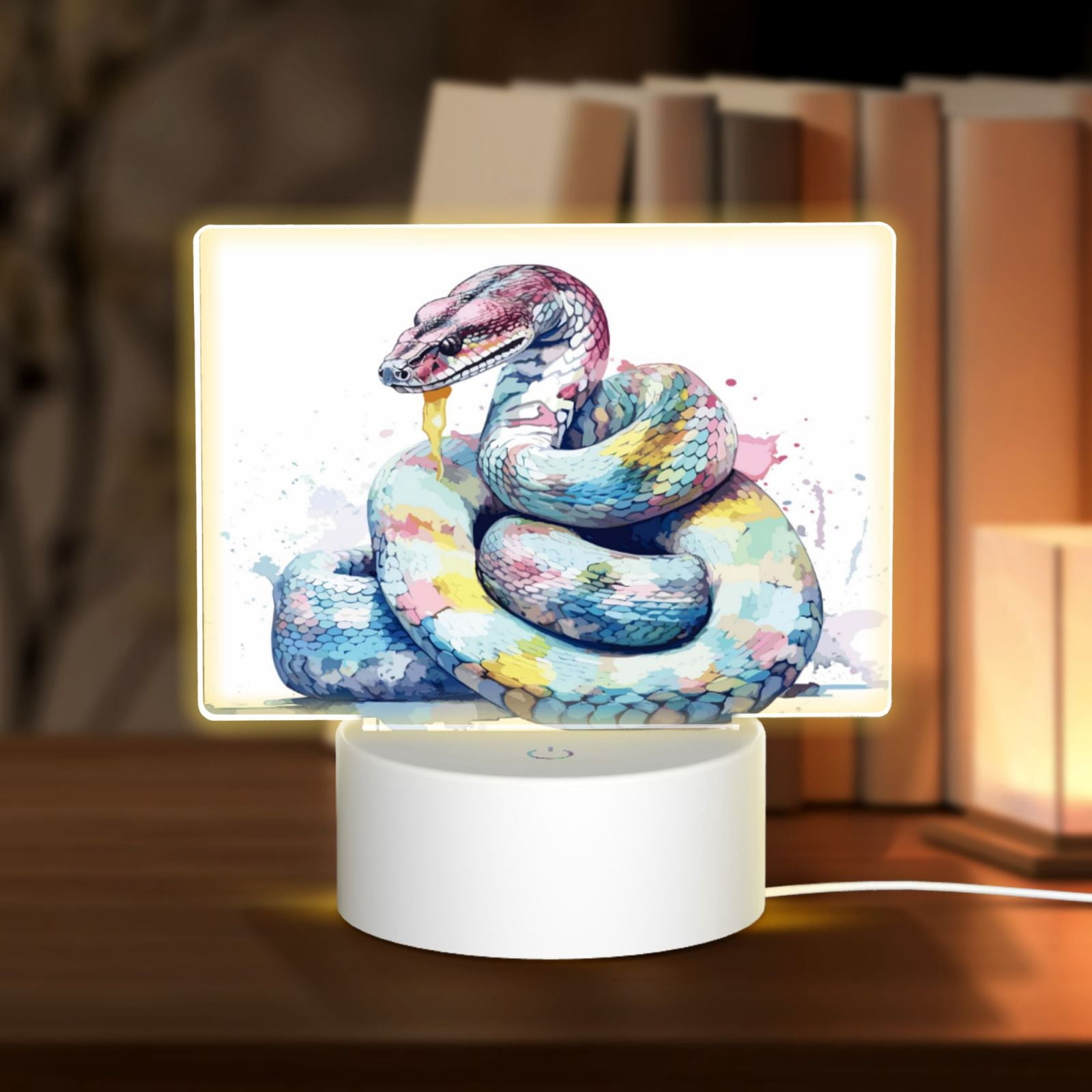 Coaee Watercolor Snake for Rectangular Acrylic LED Desk Lamp 3 Color ...