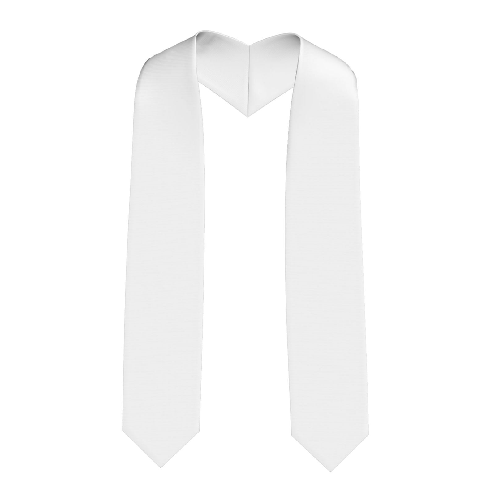 Coaee White Graduation Stole, Unisex, 72" Long Graduation Stole ...