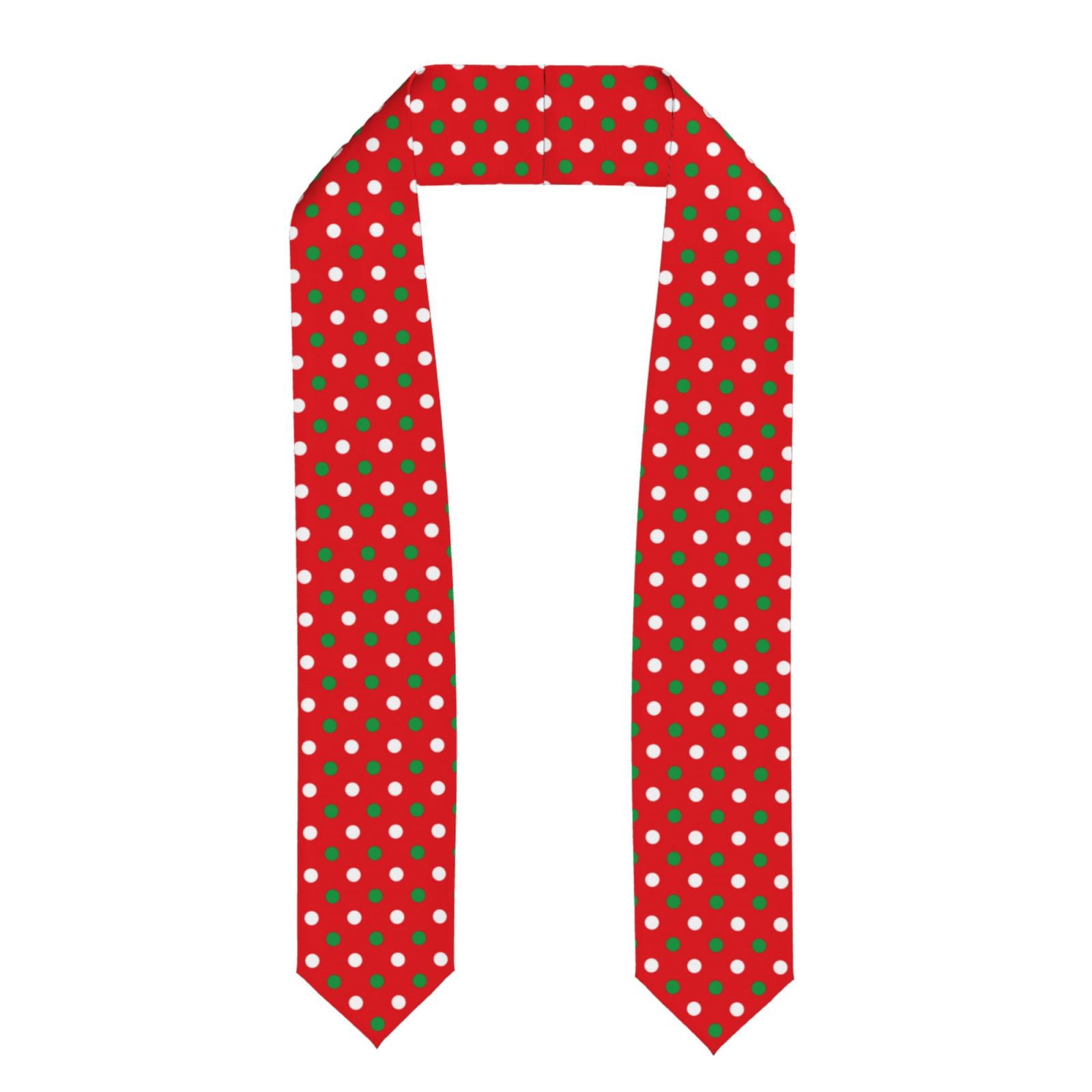 Coaee White and Green Polka Dot Graduation Stole, Unisex, 72" Long ...