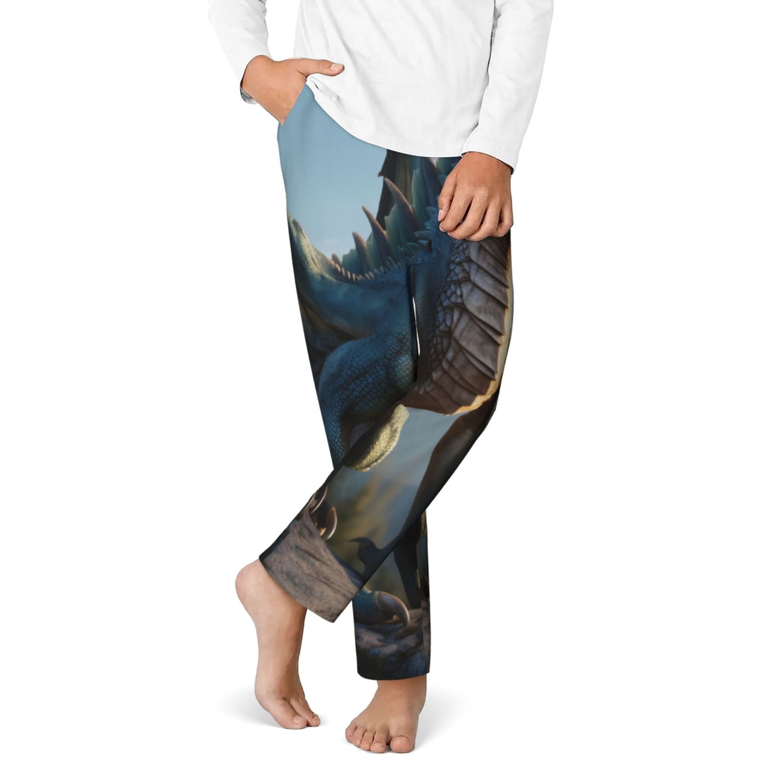 Coaee Wild Blue Cool Dragon for Teen lounge pants Comfortable Lounge ...