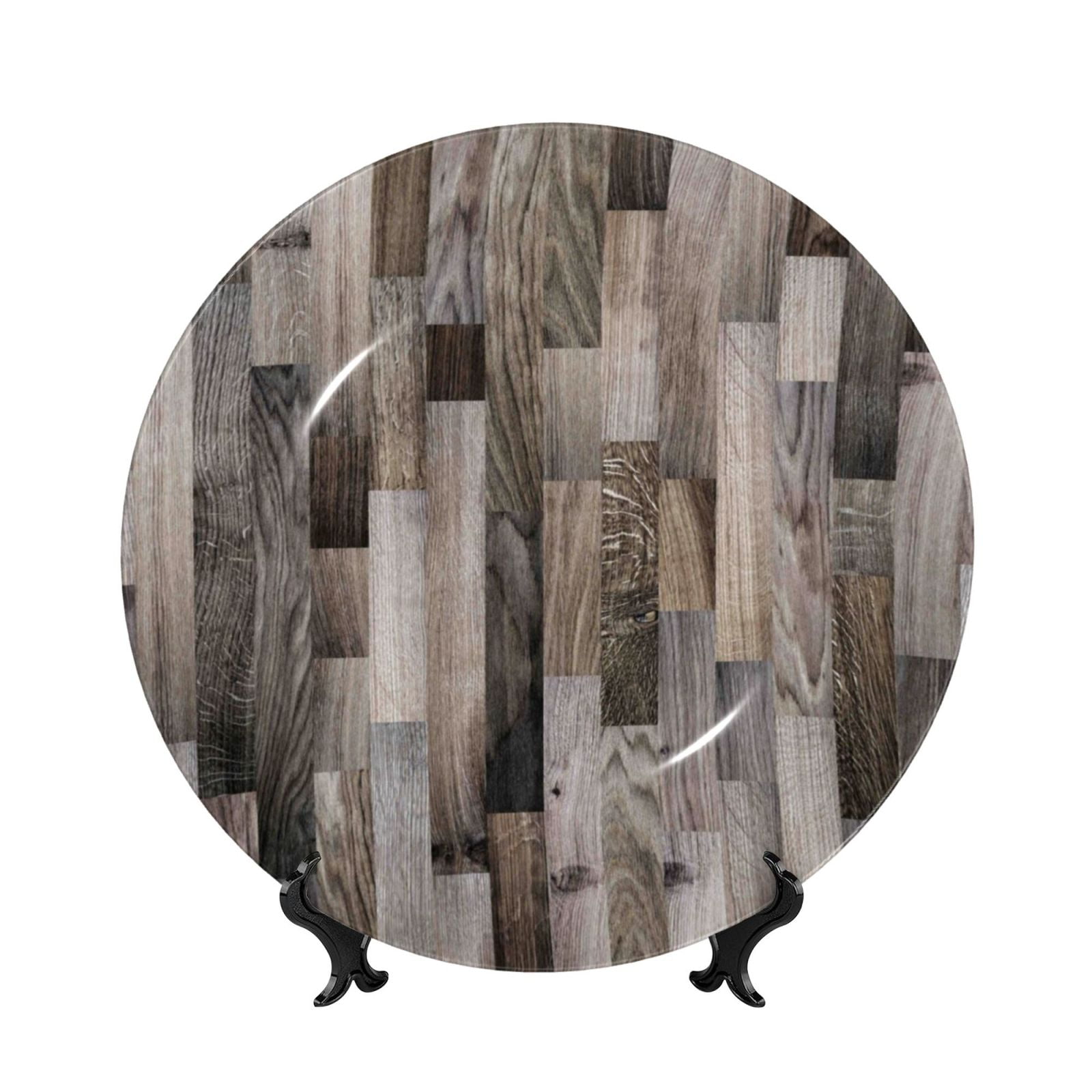Coaee Wooden Texture for Bone China Decorative Plate Decorative Plate ...
